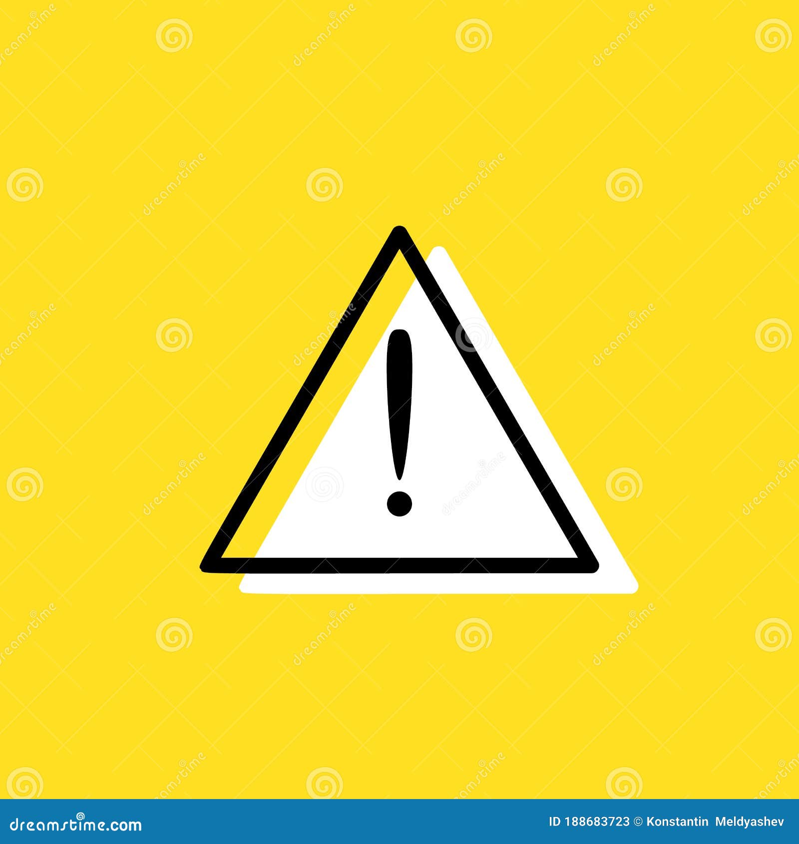 Warning Sign Simple Vector Icon Illustration Stock Illustration ...