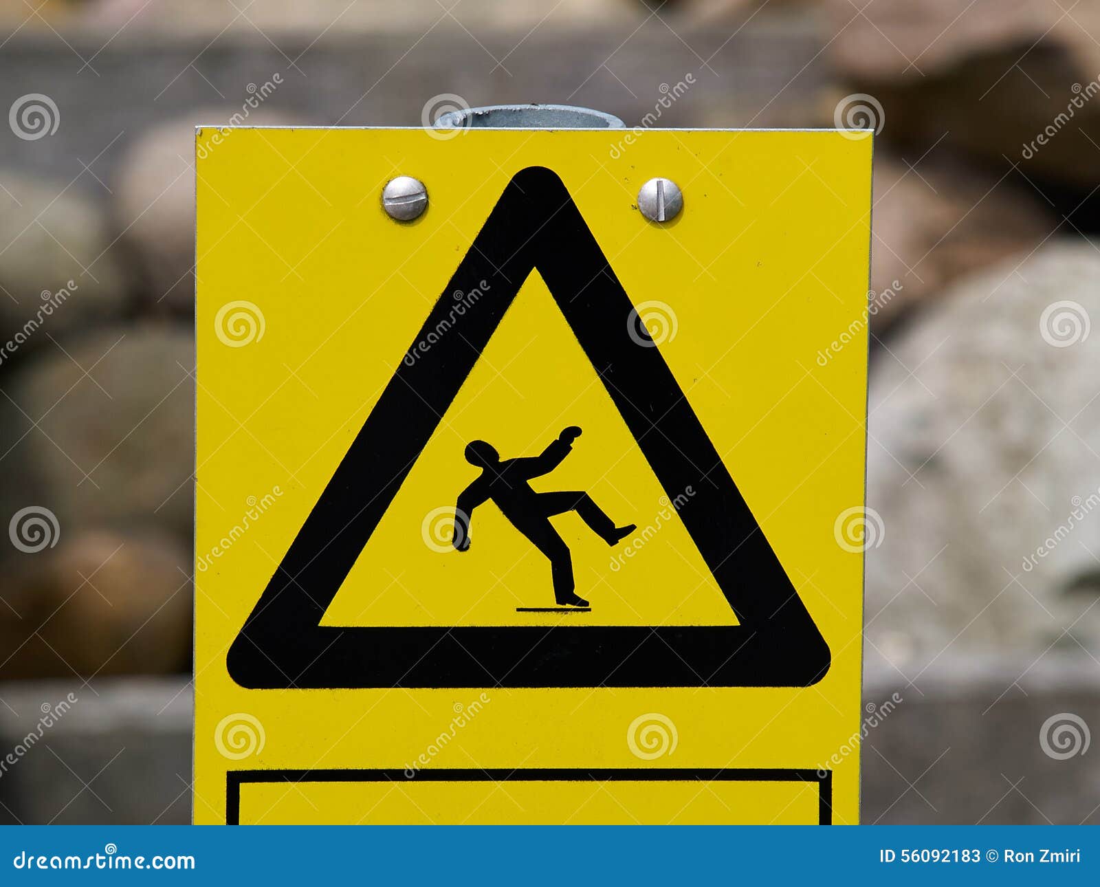 Warning Sign Slippery Floor Surface Stock Image - Image of symbol ...