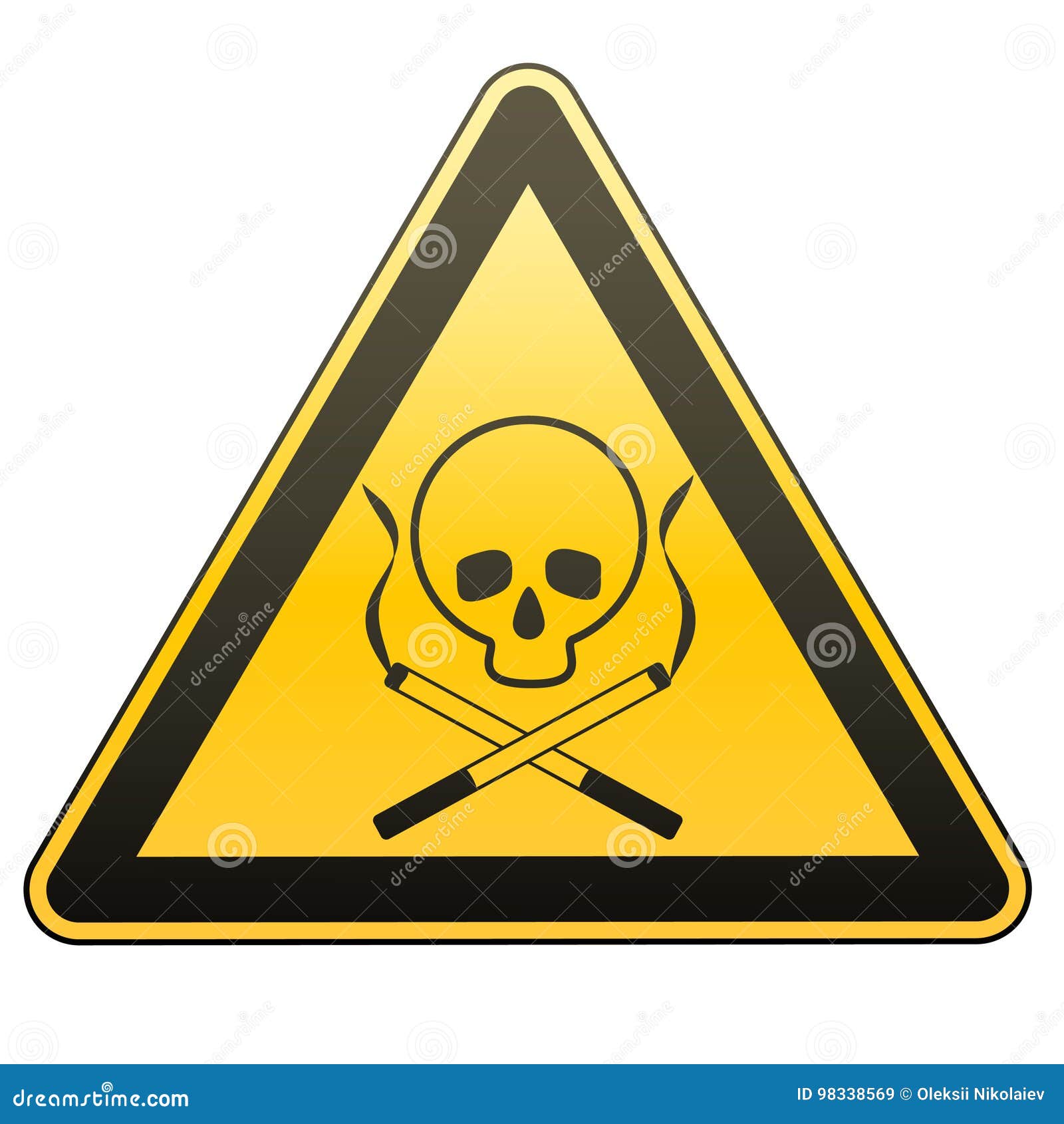 Warning This Habit Will Kill You Warning Sign Vector Illustration ...