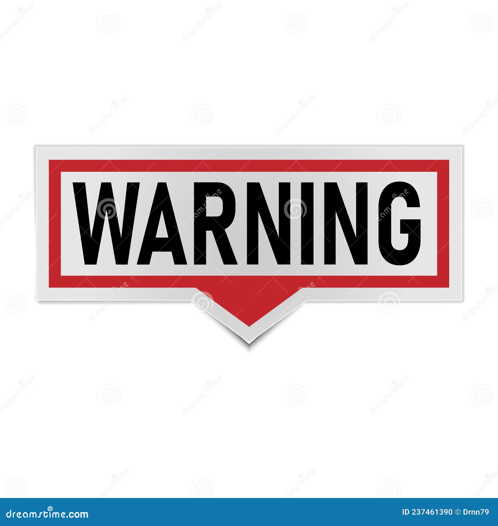 Warning Sign in Speech Bubble Vector Illustration on White Stock Vector ...