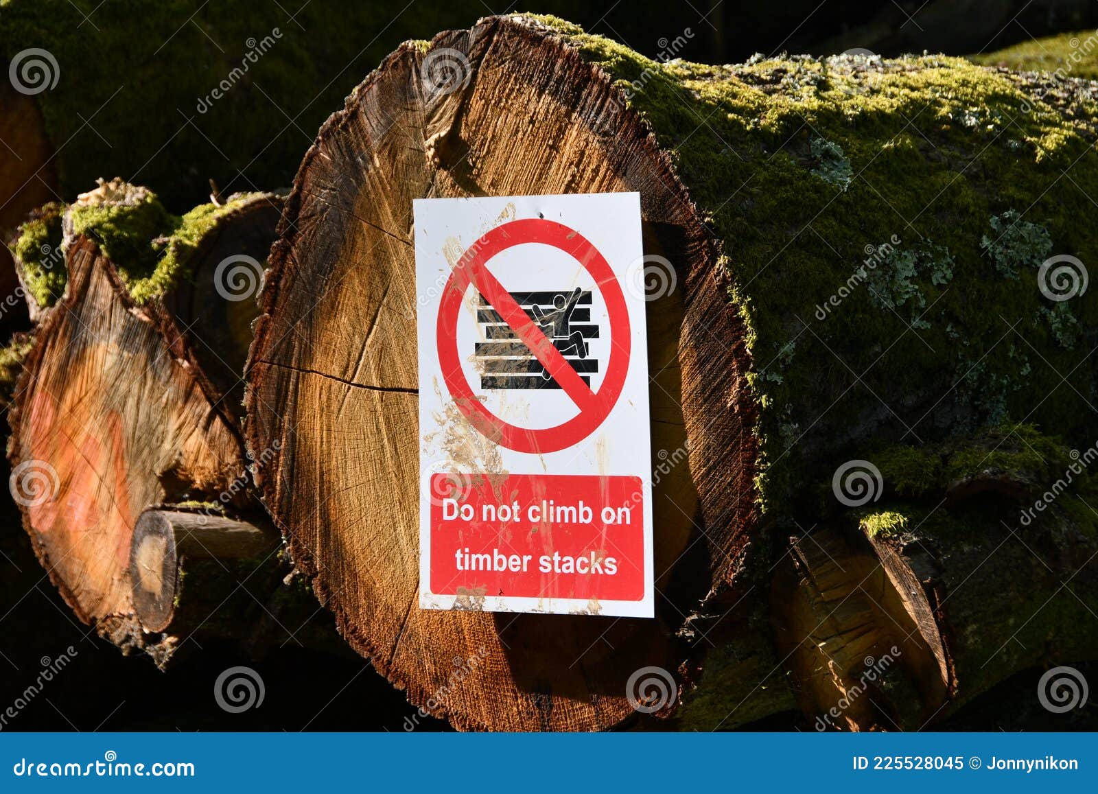 No climbing on stack stock image. Image of information - 225528045