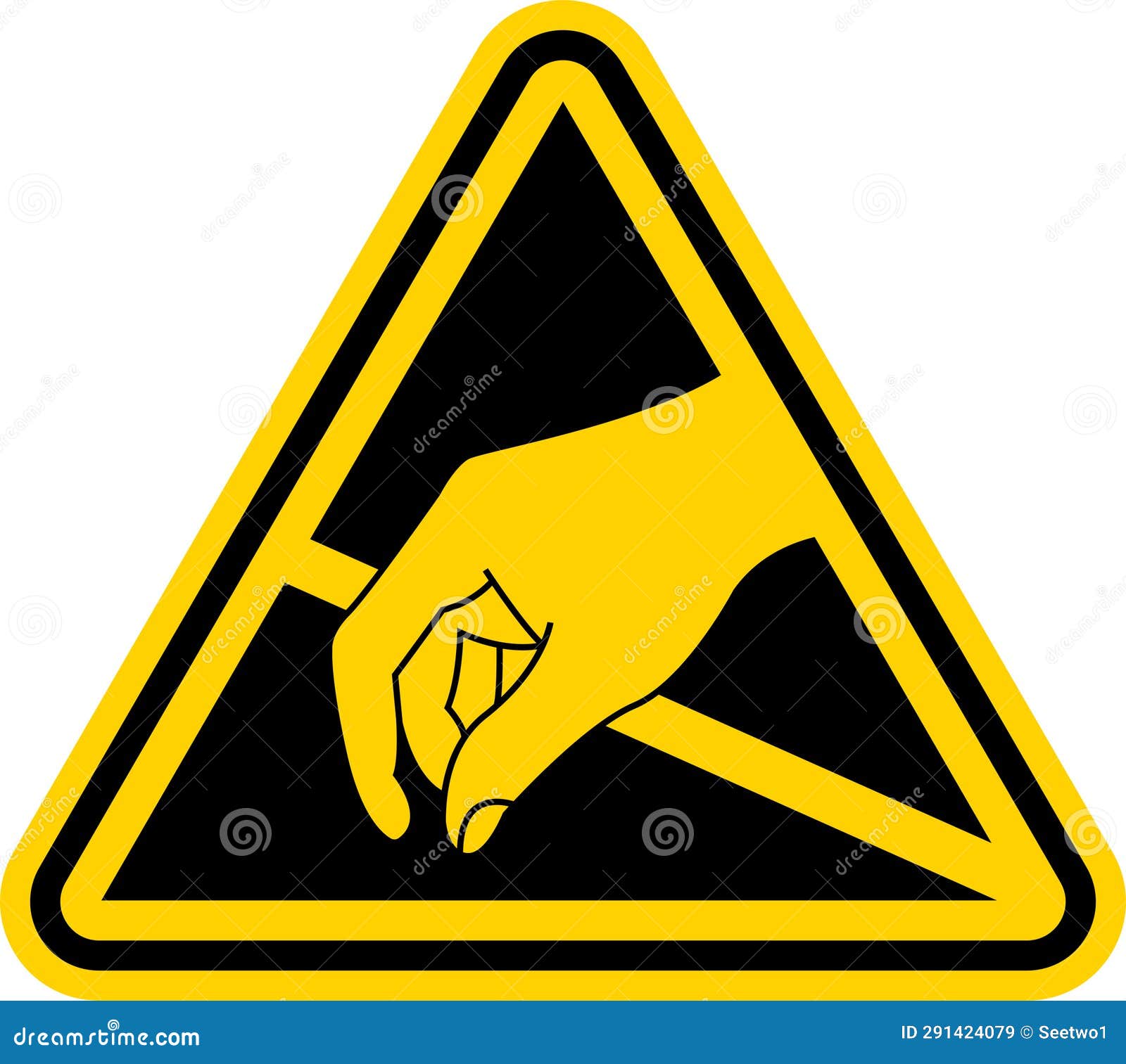Warning Sign Static Sensitive Hazard Symbol Stock Vector - Illustration ...
