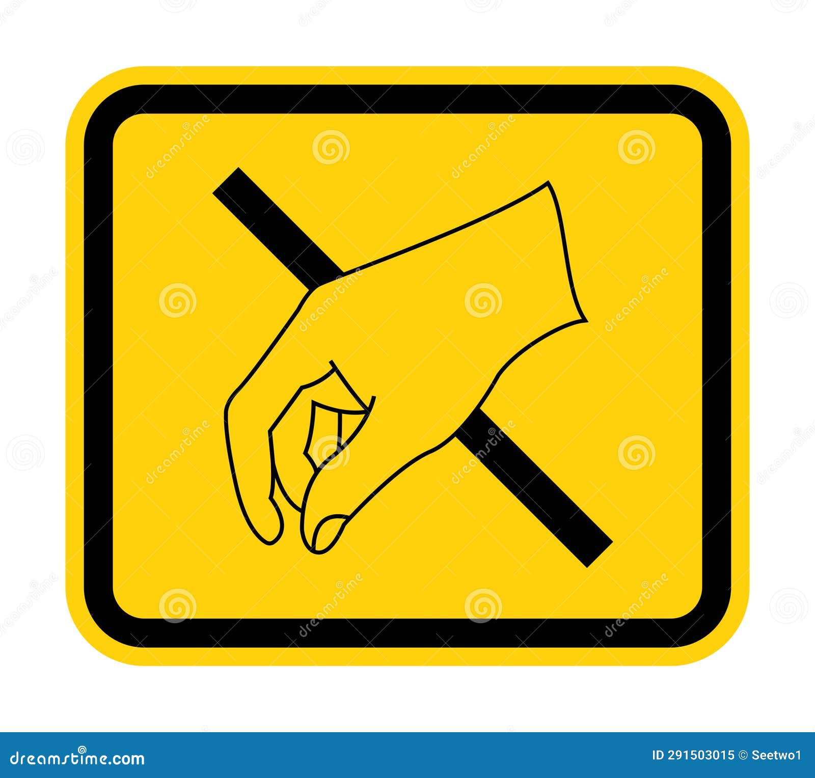 Warning Sign Static Sensitive Hazard Symbol Stock Vector - Illustration ...