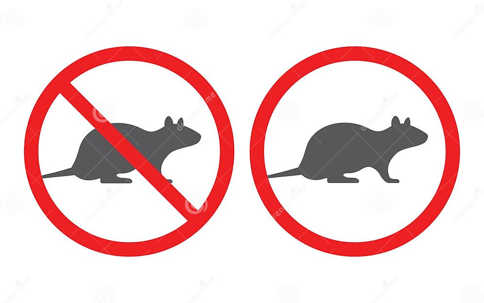 Warning sign stop rat stock vector. Illustration of rodent - 330523419