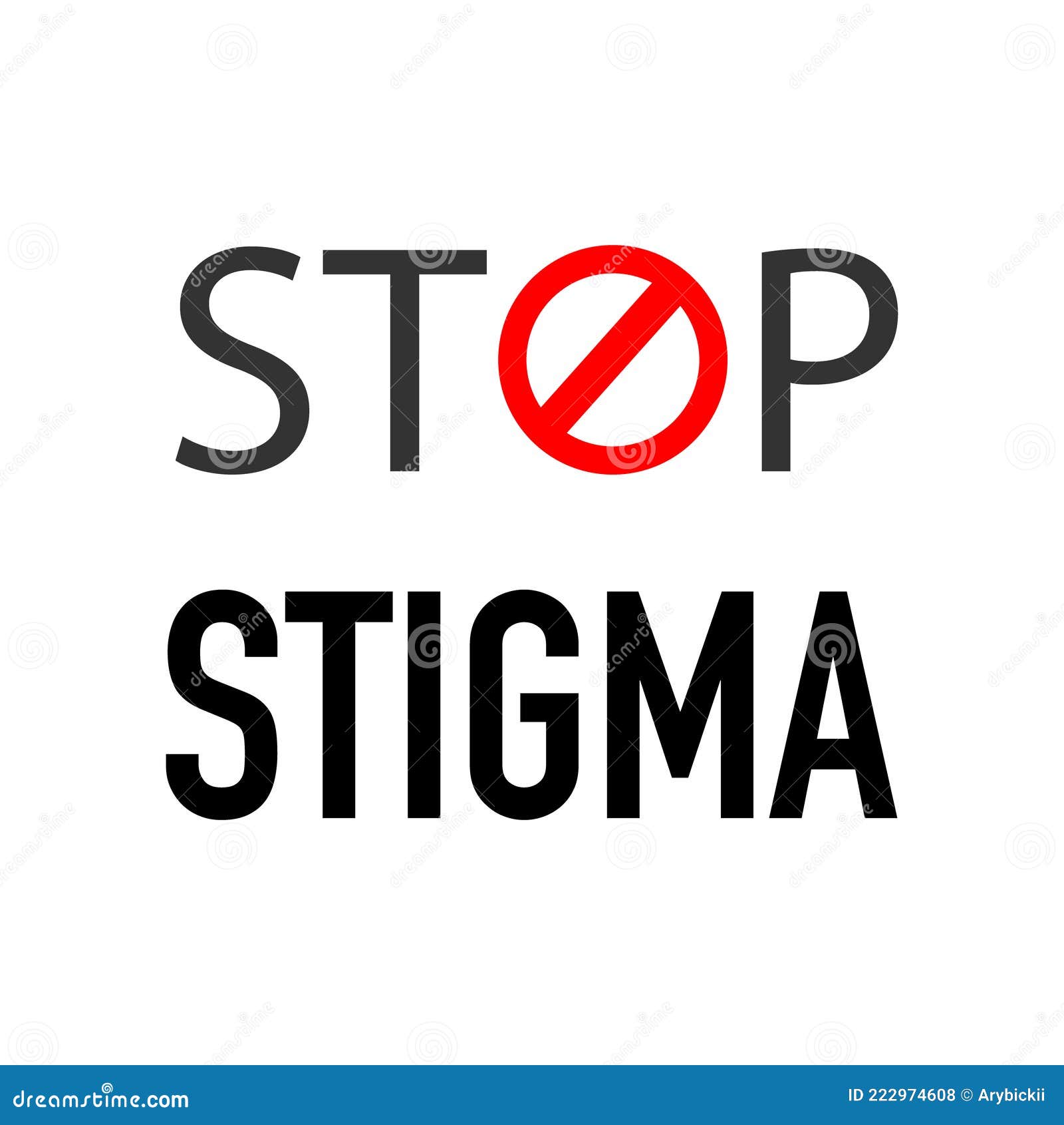 Warning Sign Stop Stigma, Vector Illustration Stock Vector ...