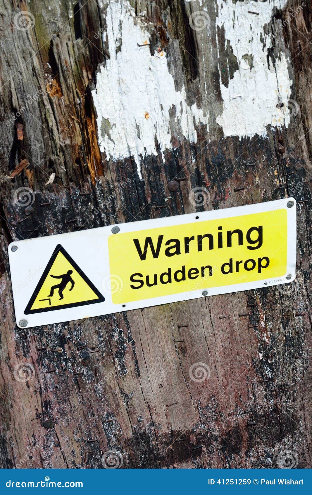 Warning Sign for Sudden Drop Stock Image - Image of symbol, notice ...