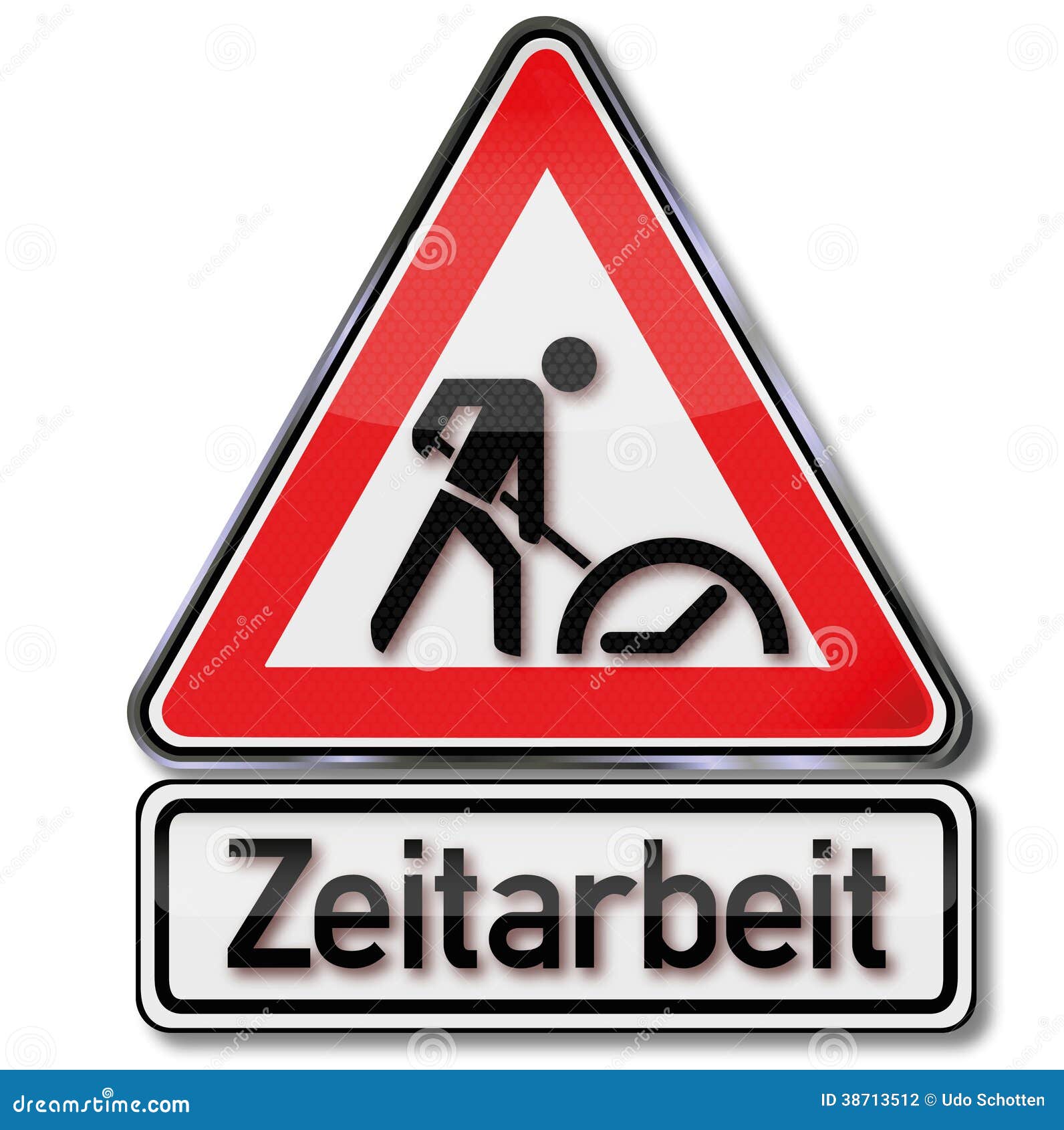 Warning Sign Temporary Employment Stock Vector - Illustration of market ...