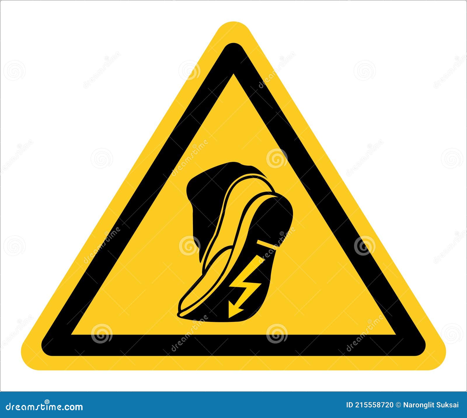 Warning Sign To Use Anti-static Shoes.,Sign Stock Vector - Illustration ...