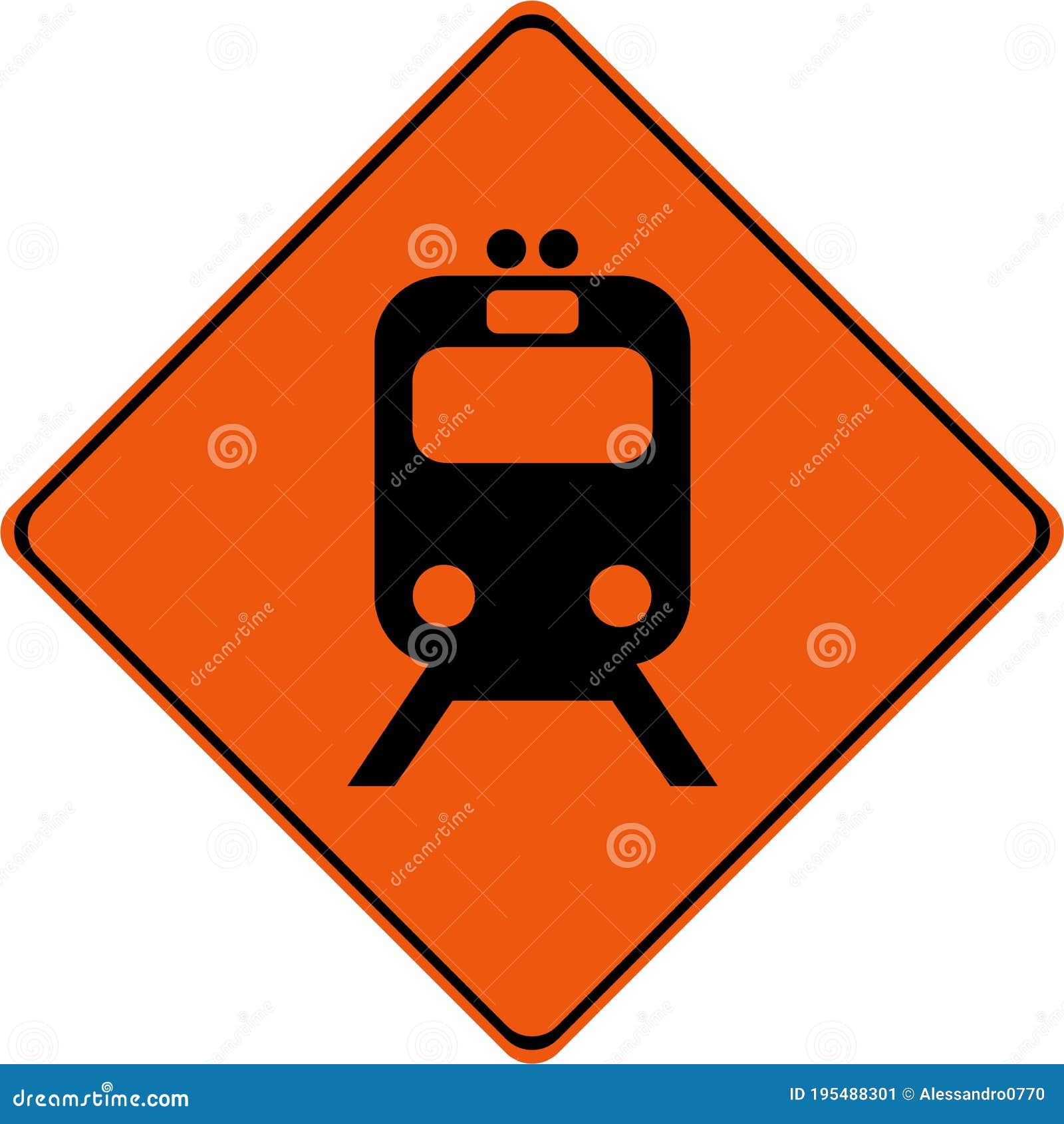 Warning sign with train stock illustration. Illustration of careful ...