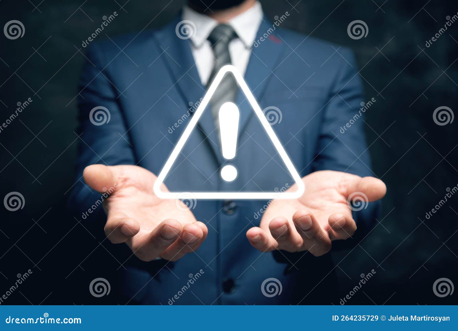 Warning sign in a triangle stock image. Image of exclamation - 264235729