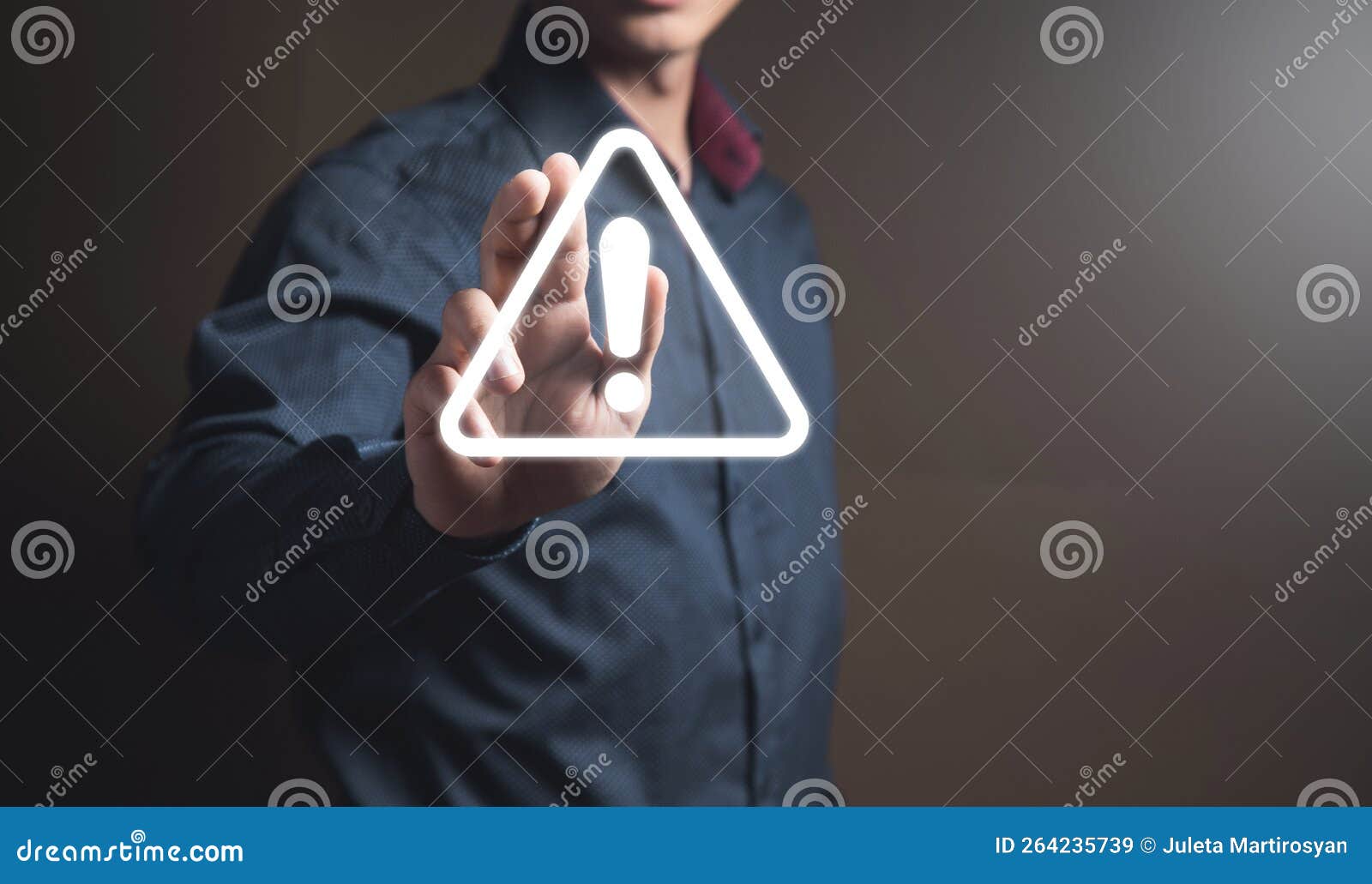 Warning sign in a triangle stock image. Image of security - 264235739