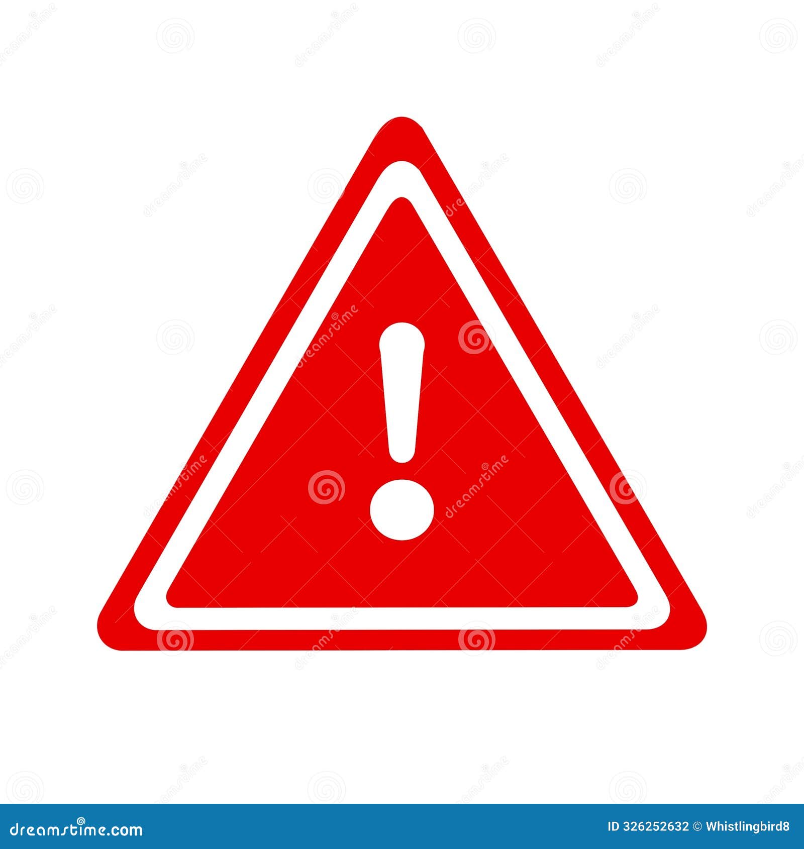 Red Warning Sign, Triangular Exclamation Danger, Stock Illustration ...