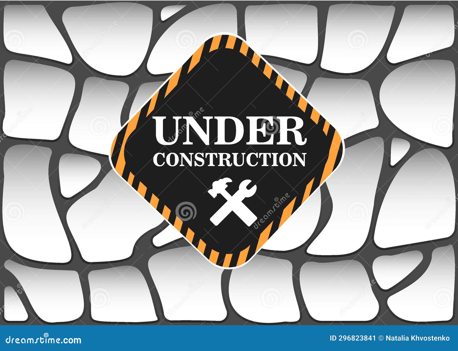 Warning Sign: Under Development Stock Illustration - Illustration of ...