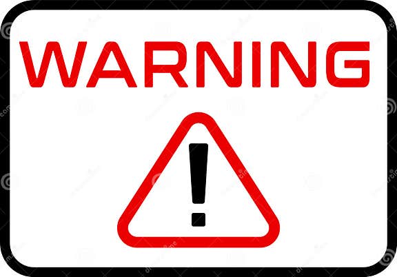 Warning Sign, Vector. Flat Sign, Image Stock Vector - Illustration of ...