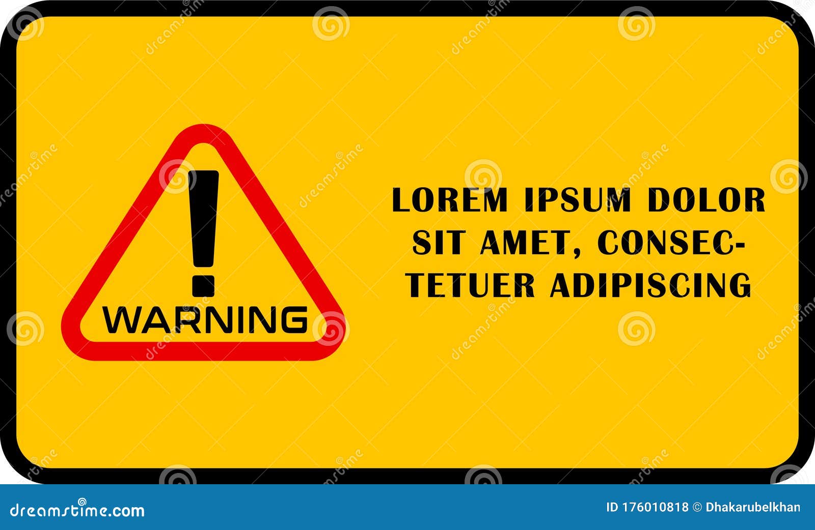 Warning Sign, Vector. Flat Sign, Image Stock Vector - Illustration of ...