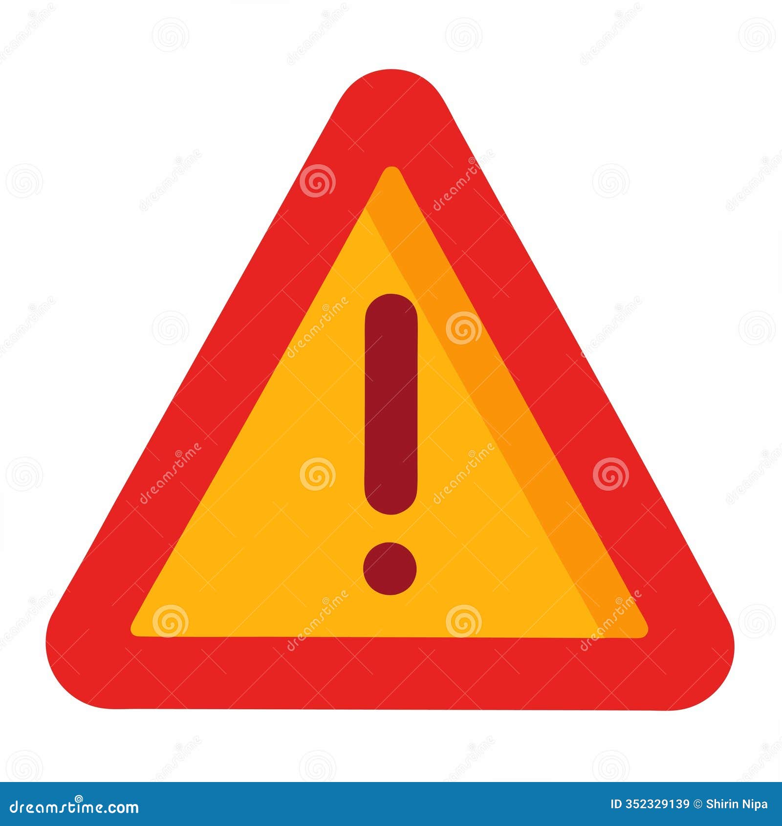 A warning sign vector icon stock vector. Illustration of beware - 352329139