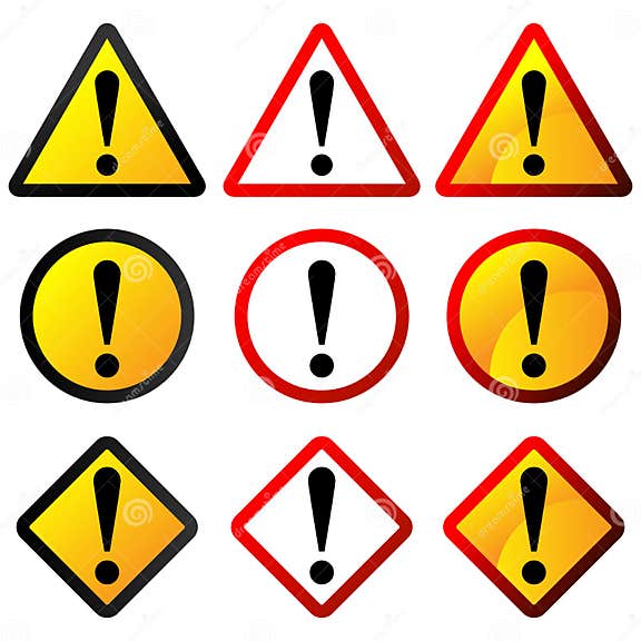 Warning sign stock vector. Illustration of modern, caution - 42012707