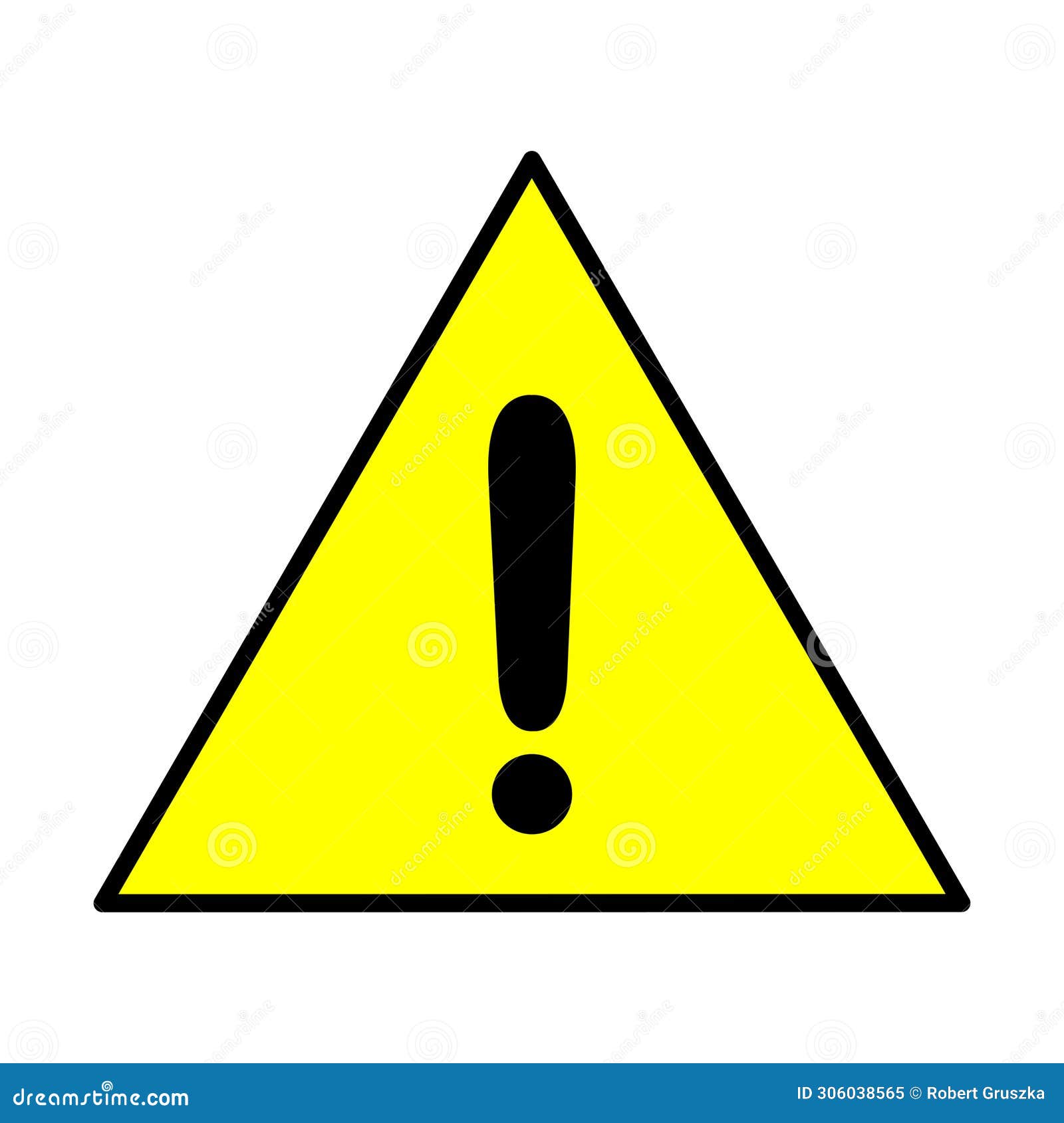 Warning sign stock vector. Illustration of symbol, risk - 306038565