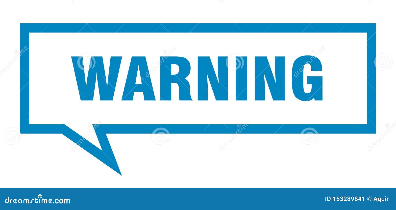 Warning speech bubble. stock vector. Illustration of white - 153289841
