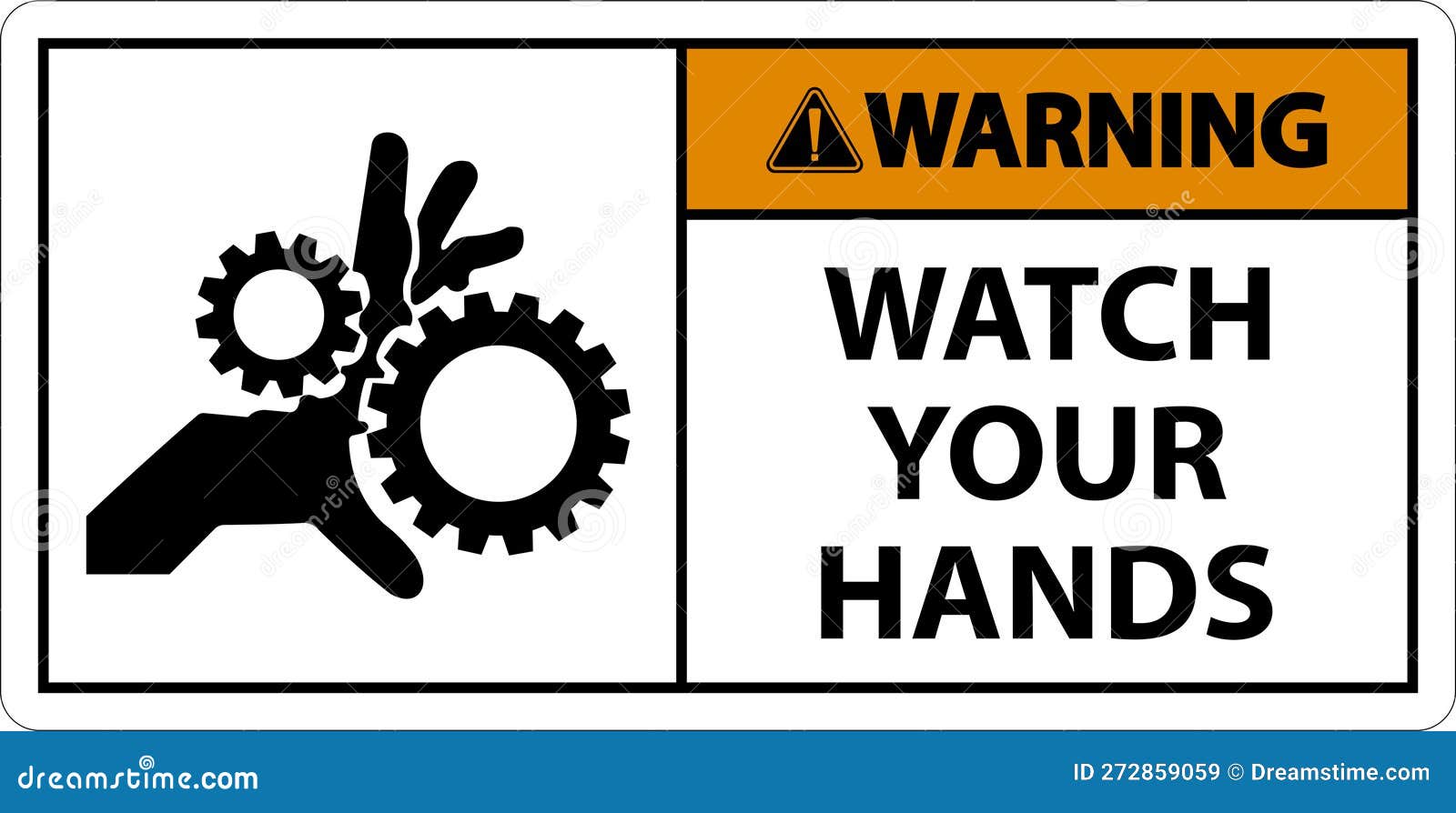 Warning Sign Watch Your Hands and Fingers Stock Vector - Illustration ...