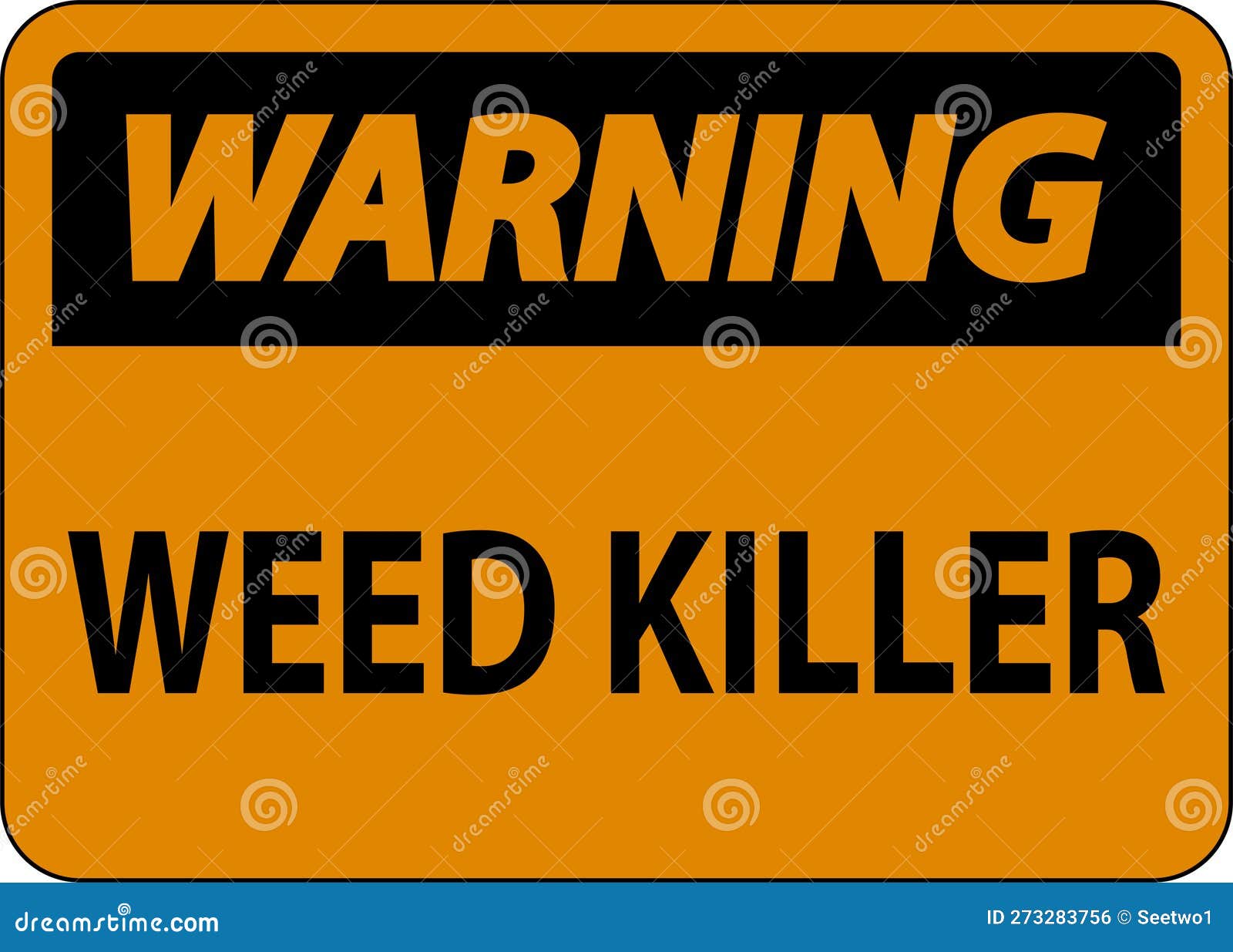 Warning Sign Weed Killer on White Background Stock Vector ...