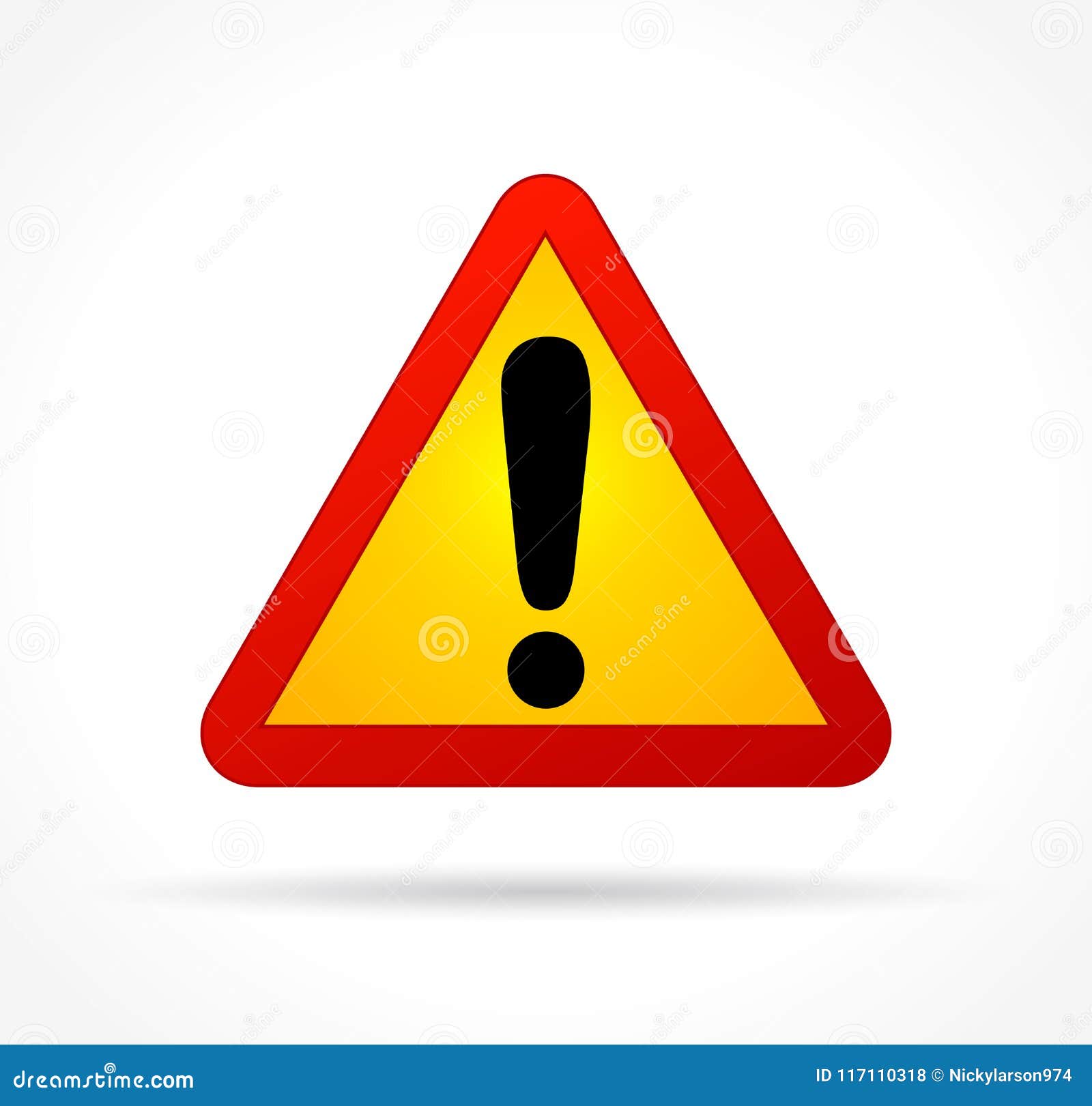 Warning Sign on White Background Stock Vector - Illustration of white ...