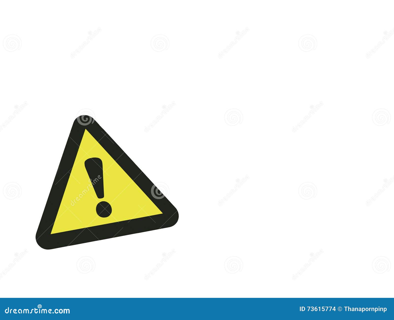 Warning Sign on White Background. Stock Photo - Image of alert, mark ...