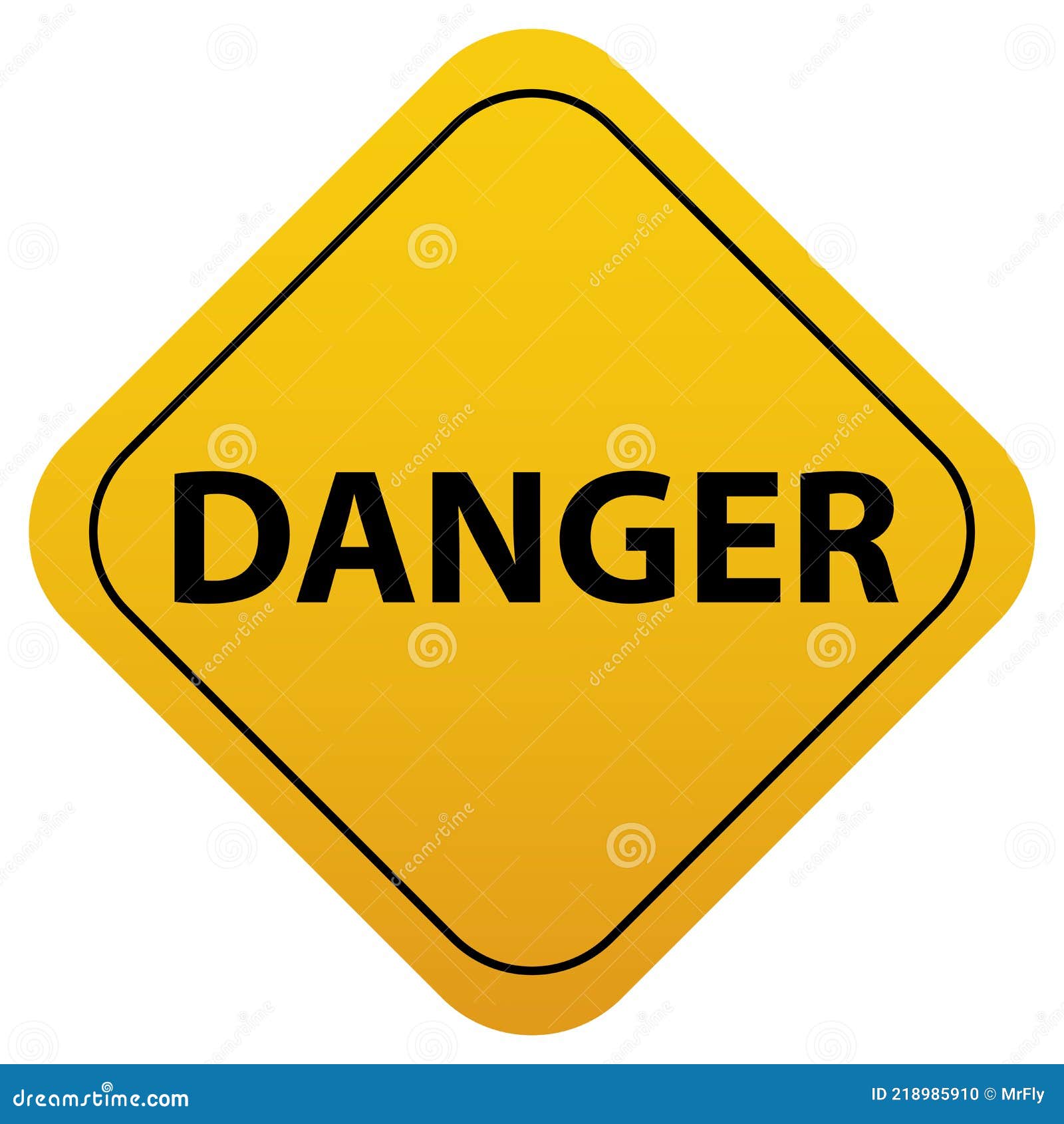 Danger Sign, Yellow Isolated Sign, Vector Illustration Stock Vector ...
