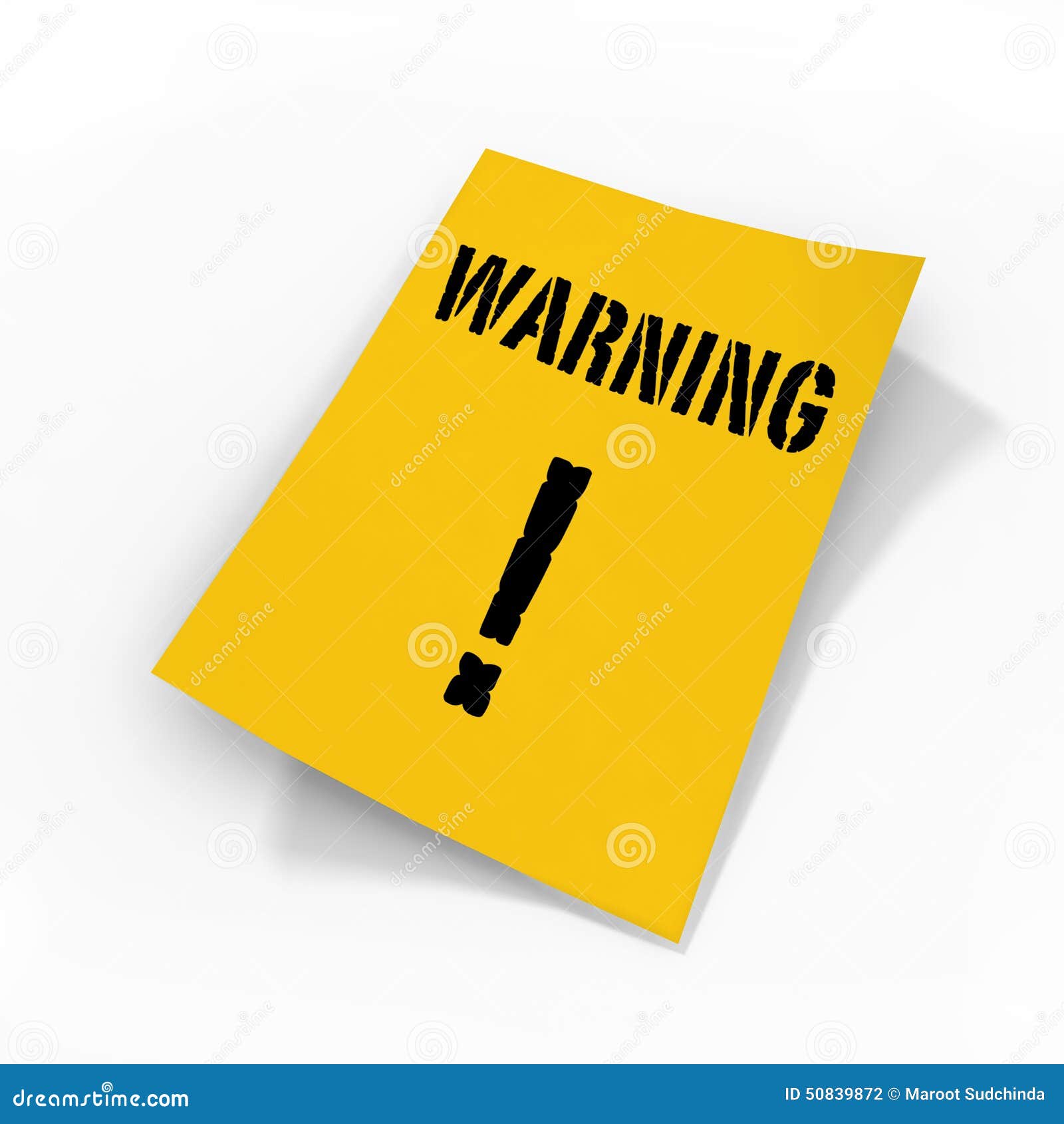 Warning sign stock illustration. Illustration of failure - 50839872