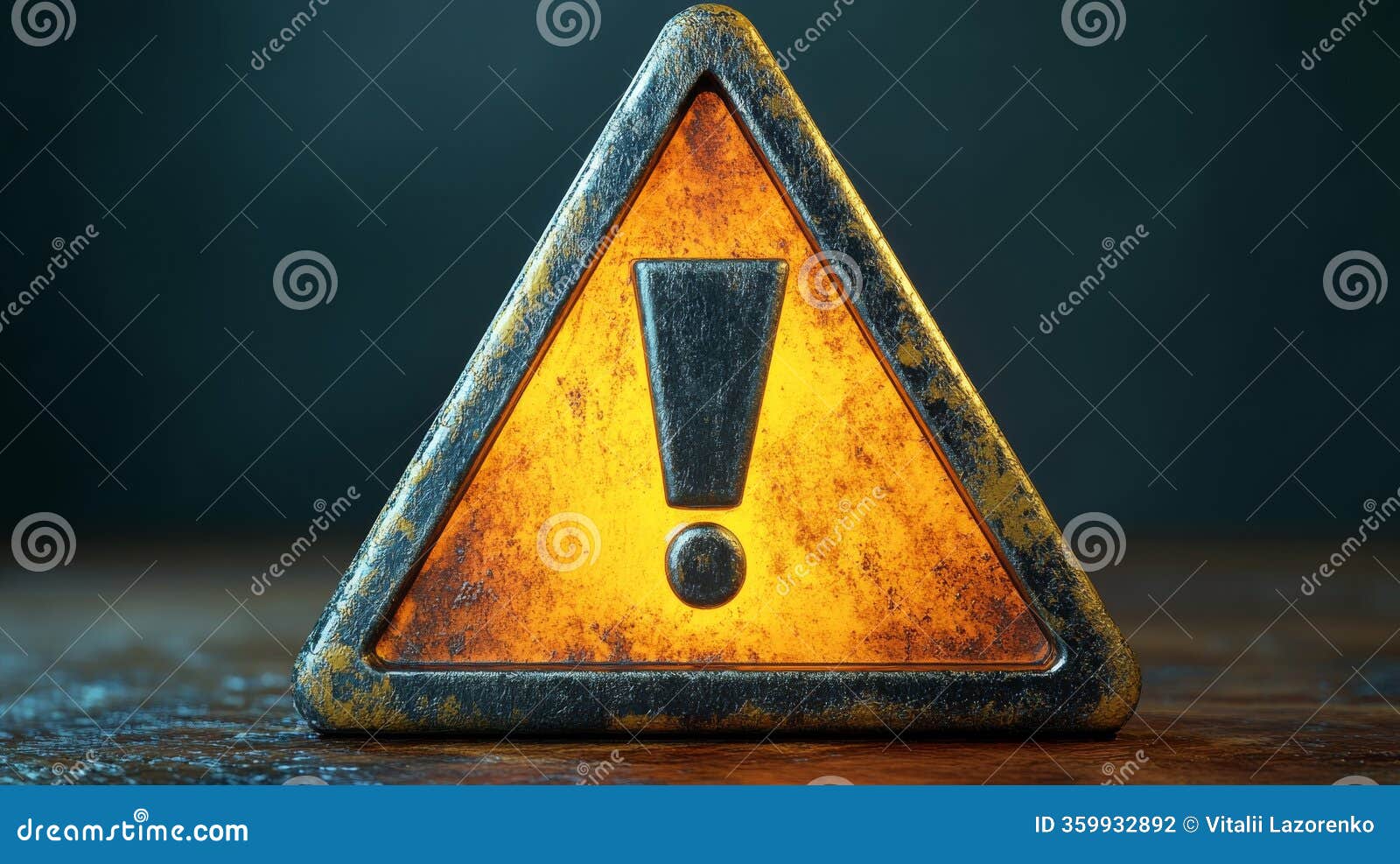 Warning Sign with Yellow Triangle Exclamation Mark Icon for Safety ...
