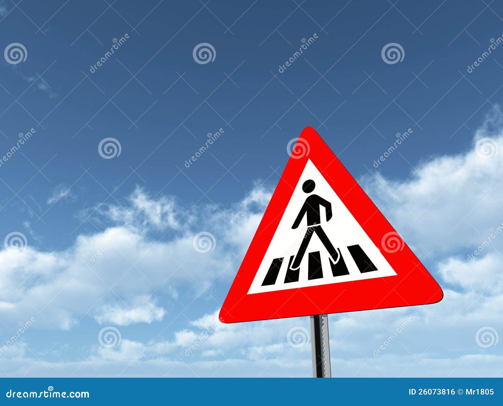Warning Sign Zebra Crossing Stock Illustration - Illustration of ...