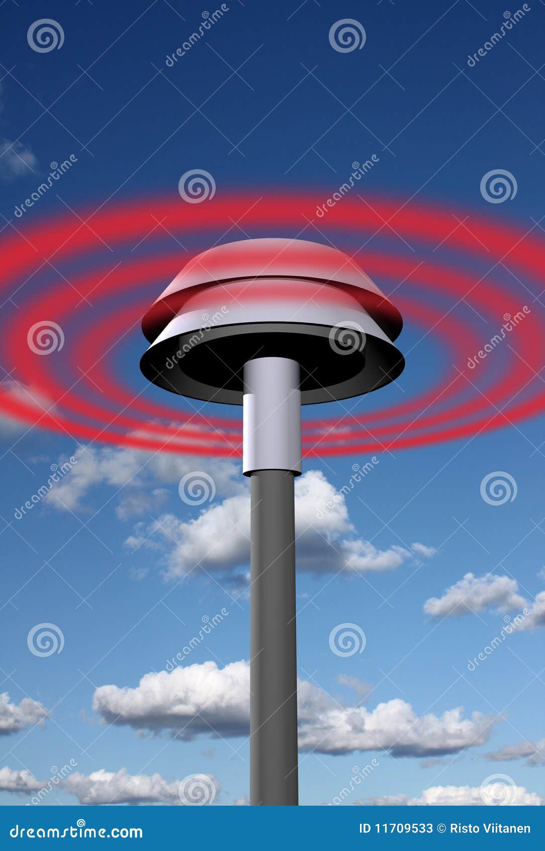 Warning signal from siren stock illustration. Illustration of call ...