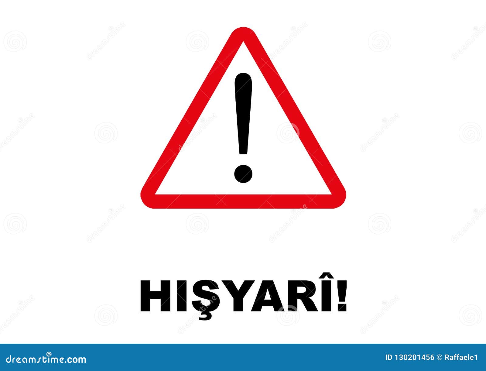 Warning Signpost Written in Kurdish Language Stock Vector ...