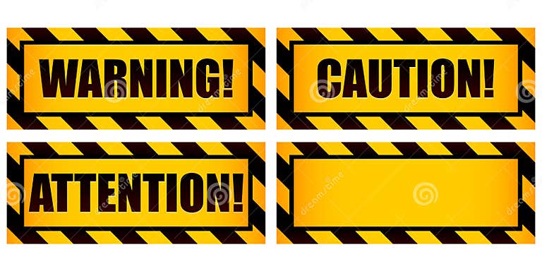 Warning Signs stock vector. Illustration of custom, drawings - 18697715