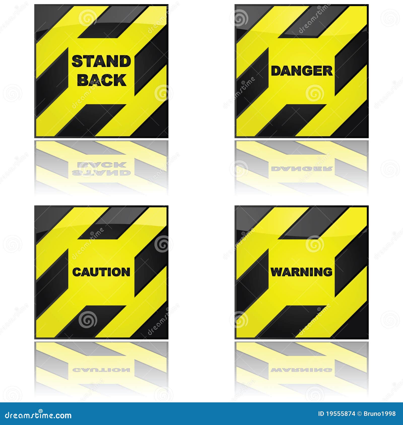Warning signs stock vector. Illustration of advice, caution - 19555874