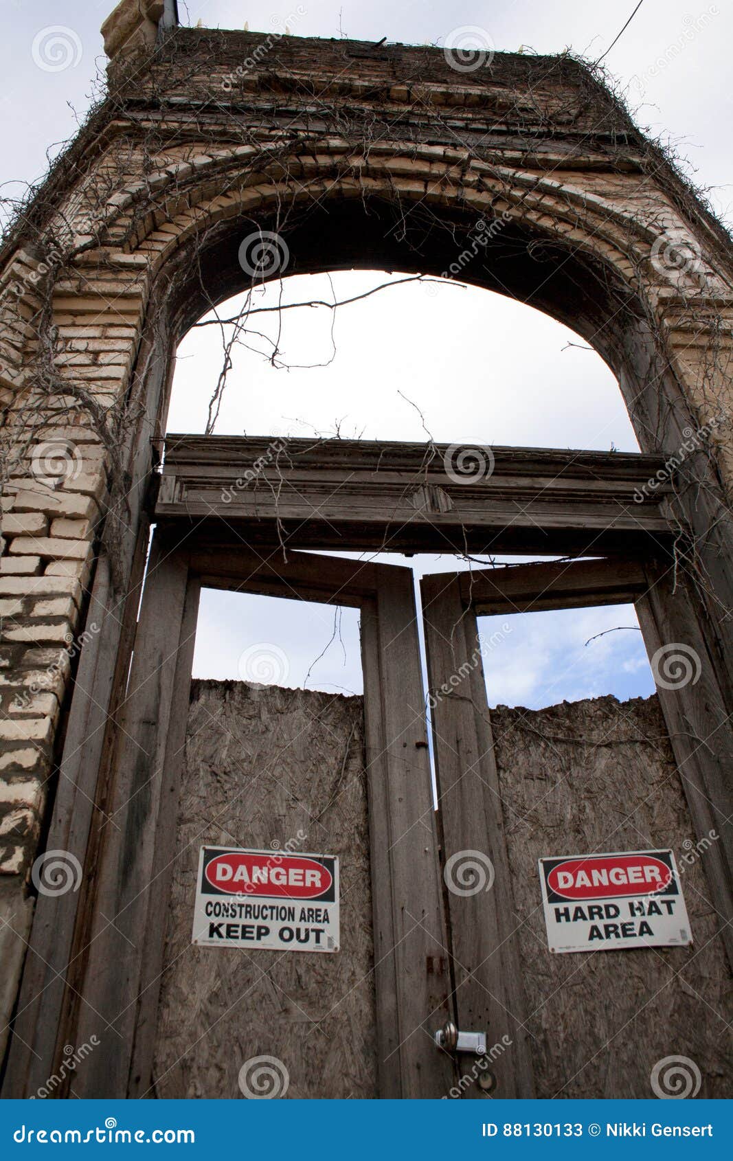 Warning Signs on Abandoned Structure in Rural Texas Stock Image - Image ...