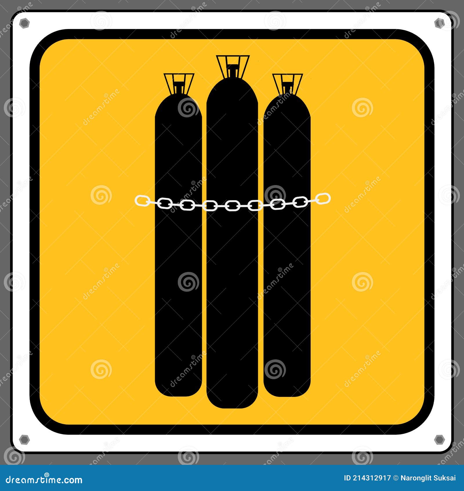 Warning Signs about Argon Tanks,Caution Sign Stock Vector ...