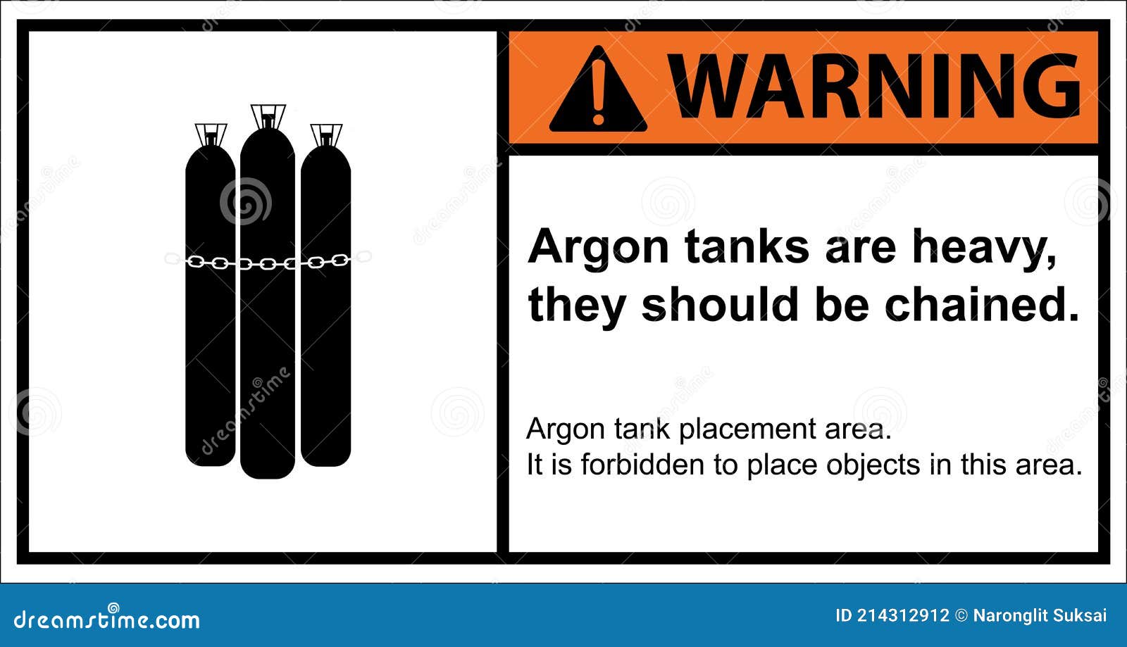 Warning Signs about Argon Tanks,Warning Sign Stock Vector ...