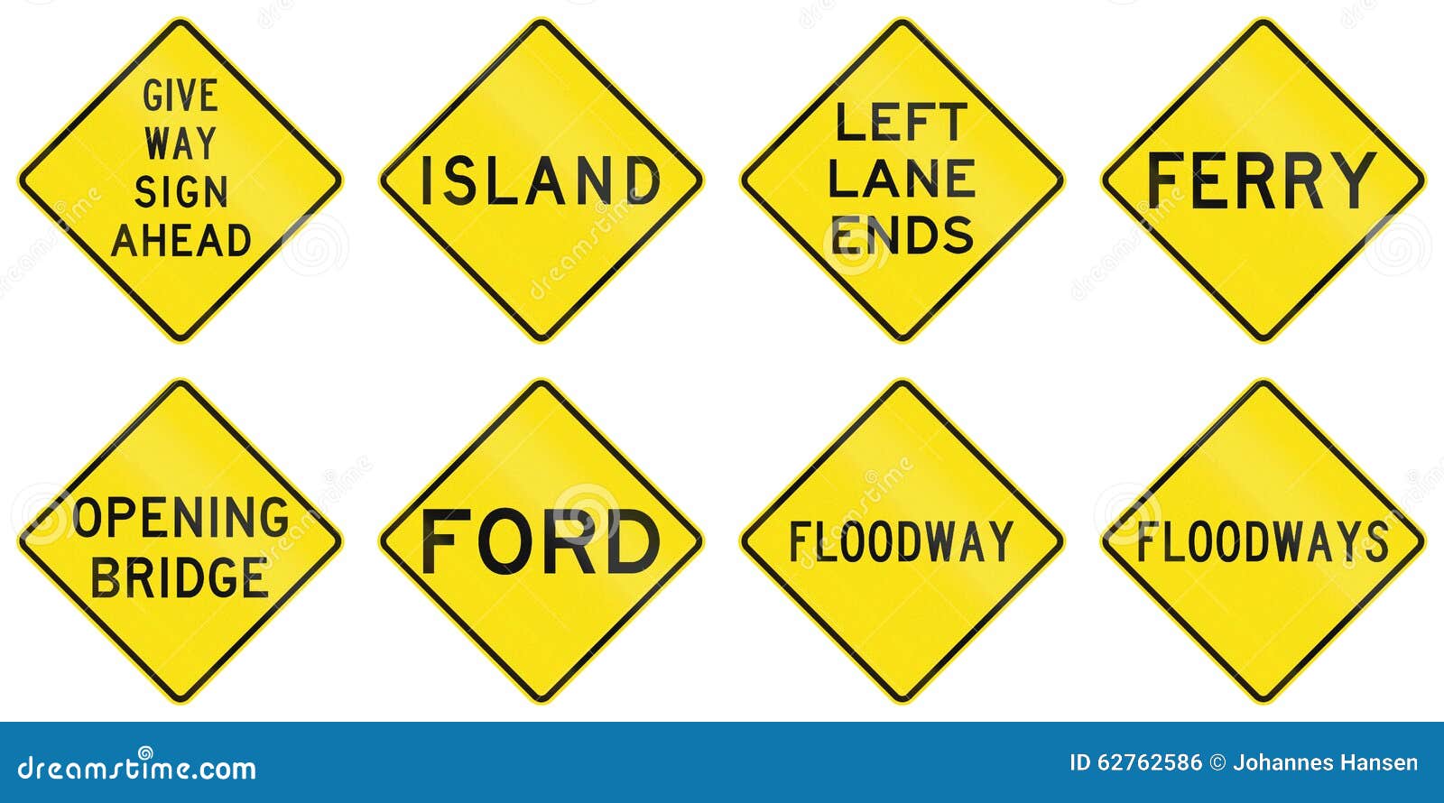 Warning Signs in Australia stock illustration. Illustration of ...