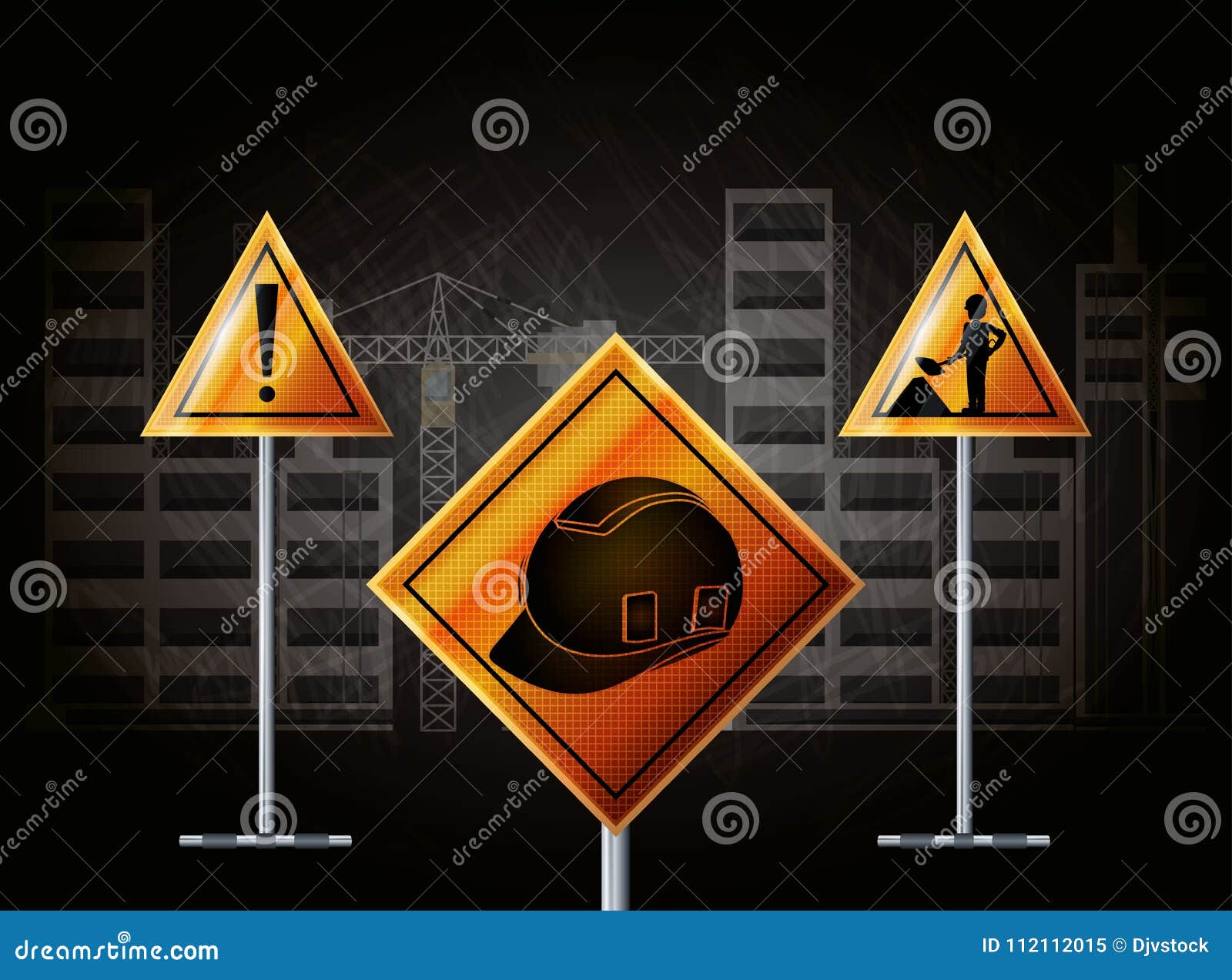 Construction in Progress Design Stock Vector - Illustration of ...