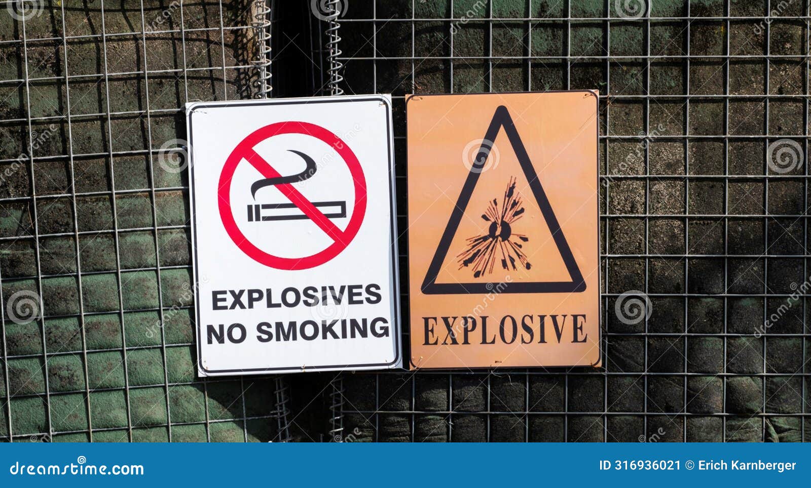 Explosive Danger Warning Signs Stock Illustration - Illustration of ...