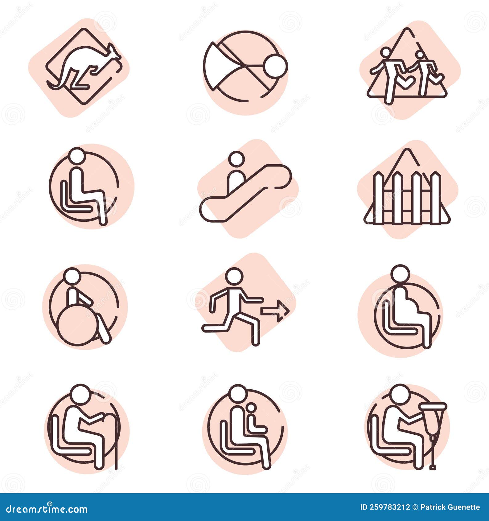 Warning signs, icon stock vector. Illustration of product - 259783212