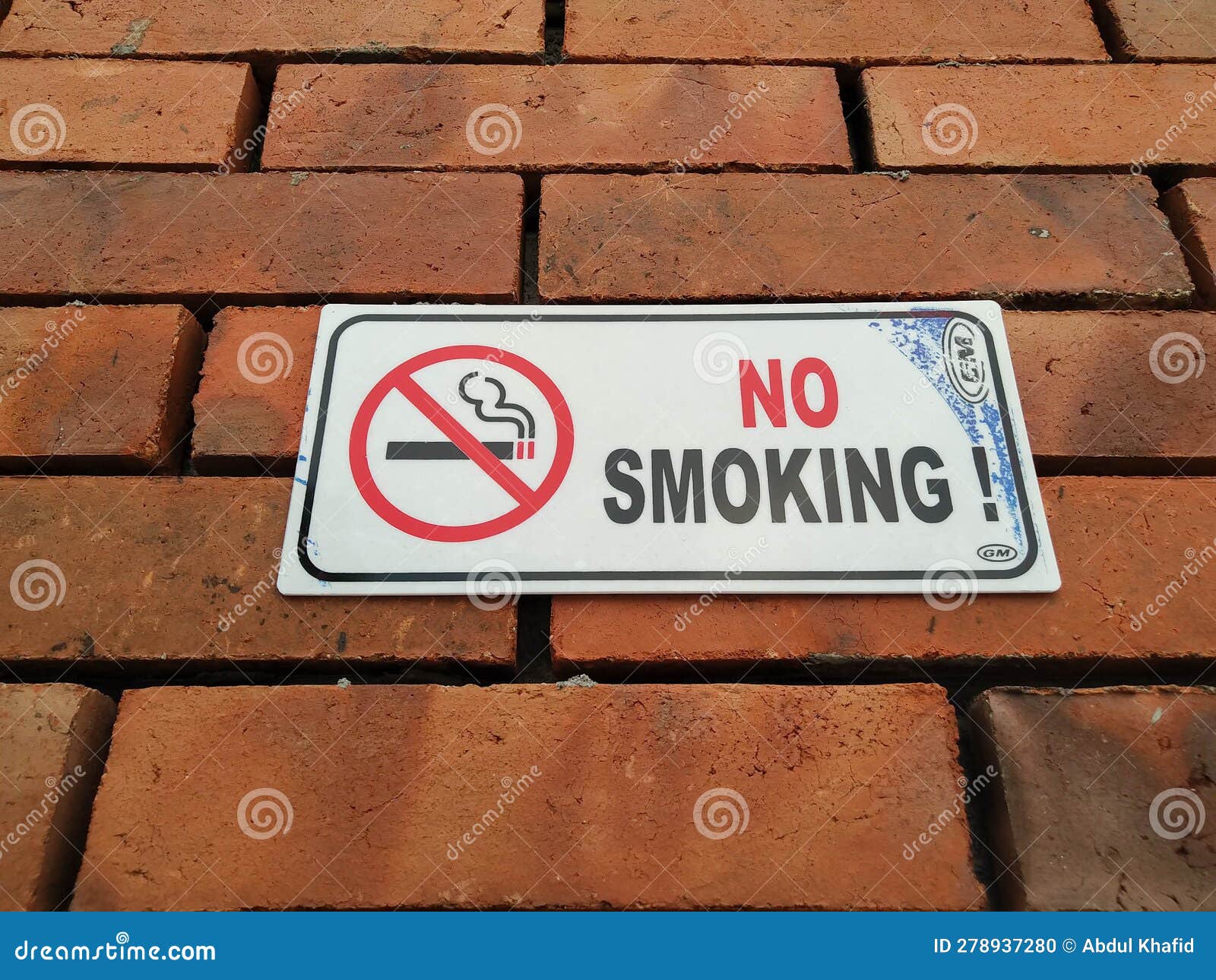 Warning signs stock photo. Image of banner, brickwork - 278937280