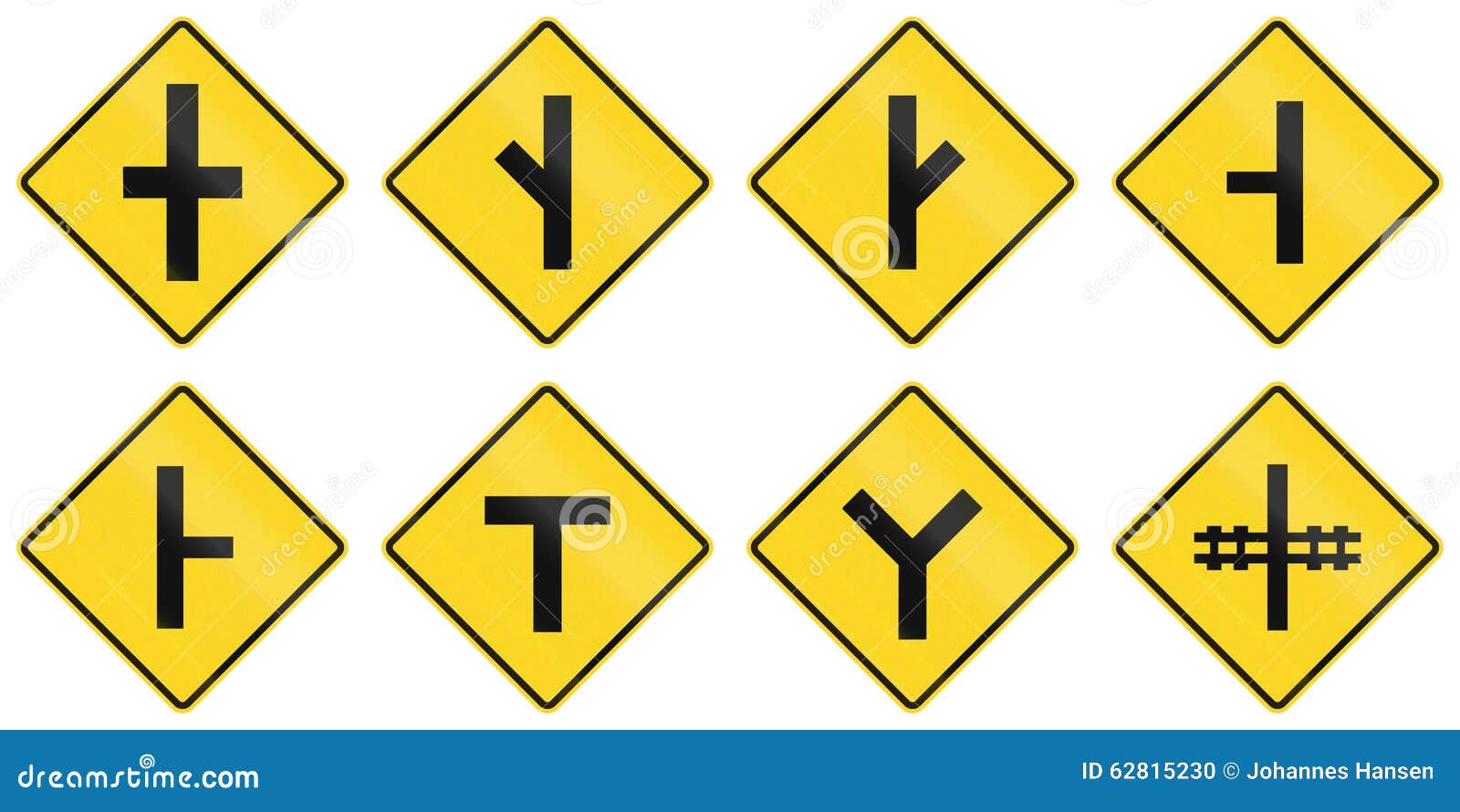 Warning Signs in Ontario - Canada Stock Illustration - Illustration of ...