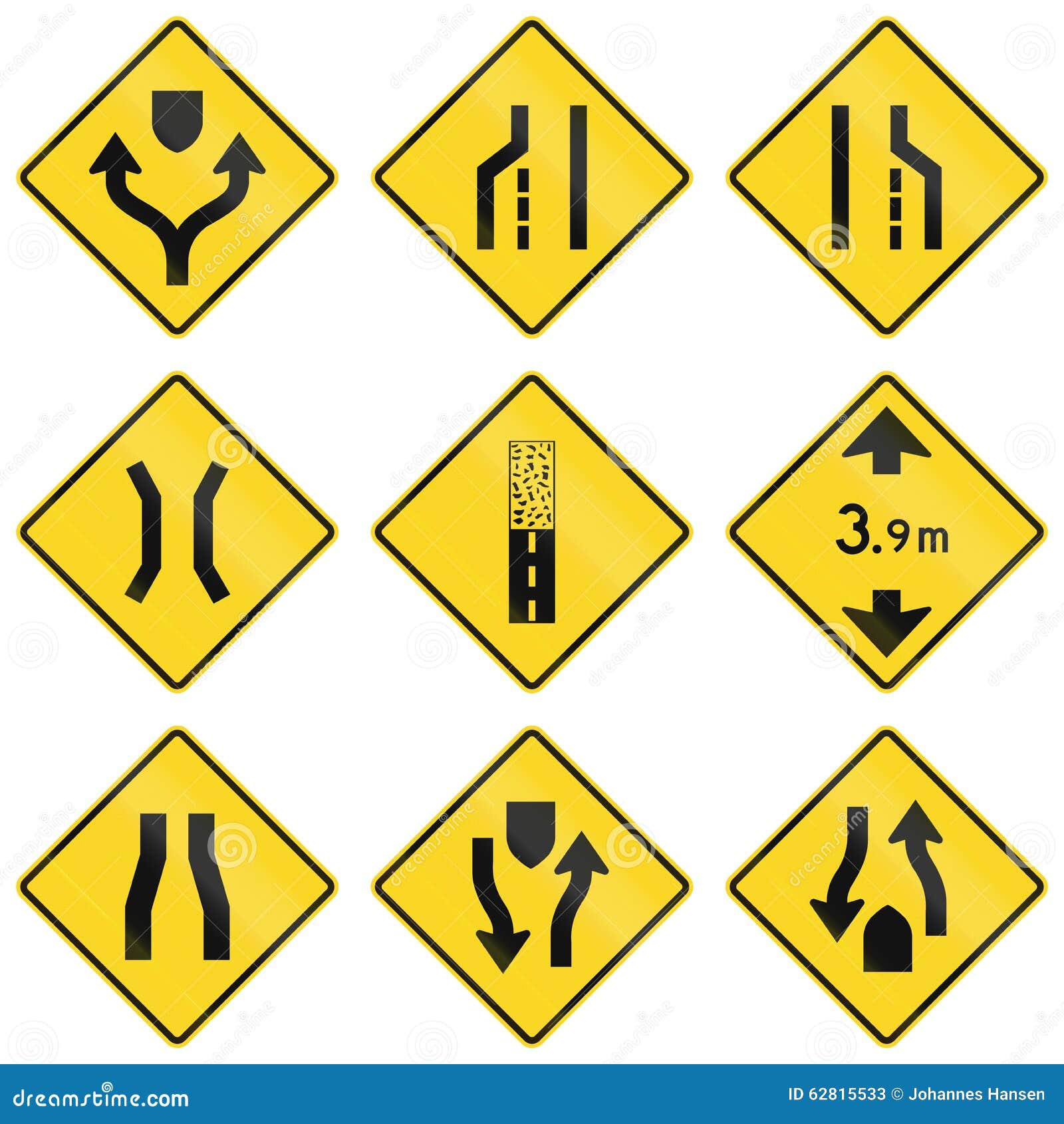 Warning Signs in Ontario - Canada Stock Illustration - Illustration of ...