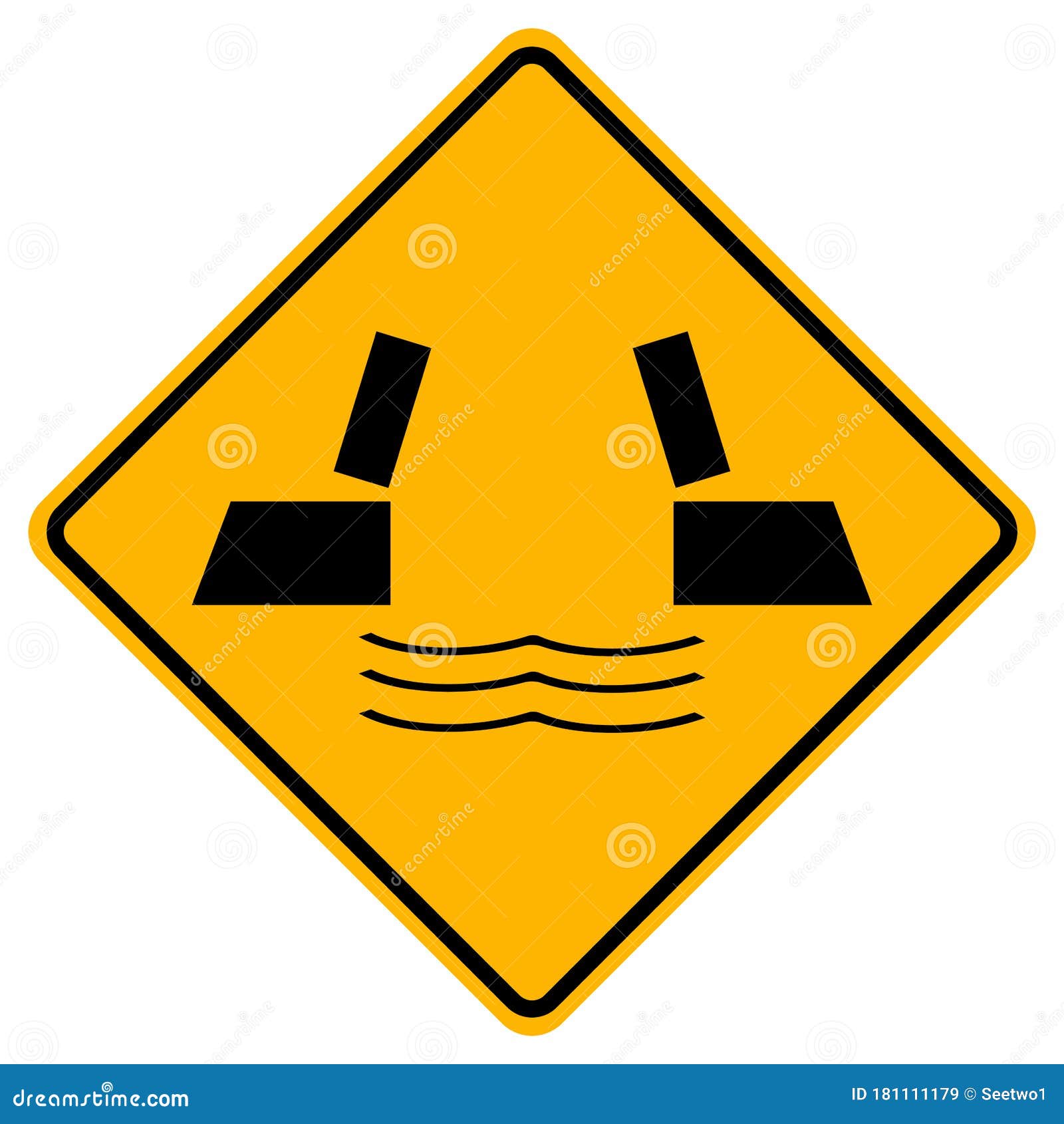 Opening Bridge Sign On Transparent Background Cartoon Vector ...