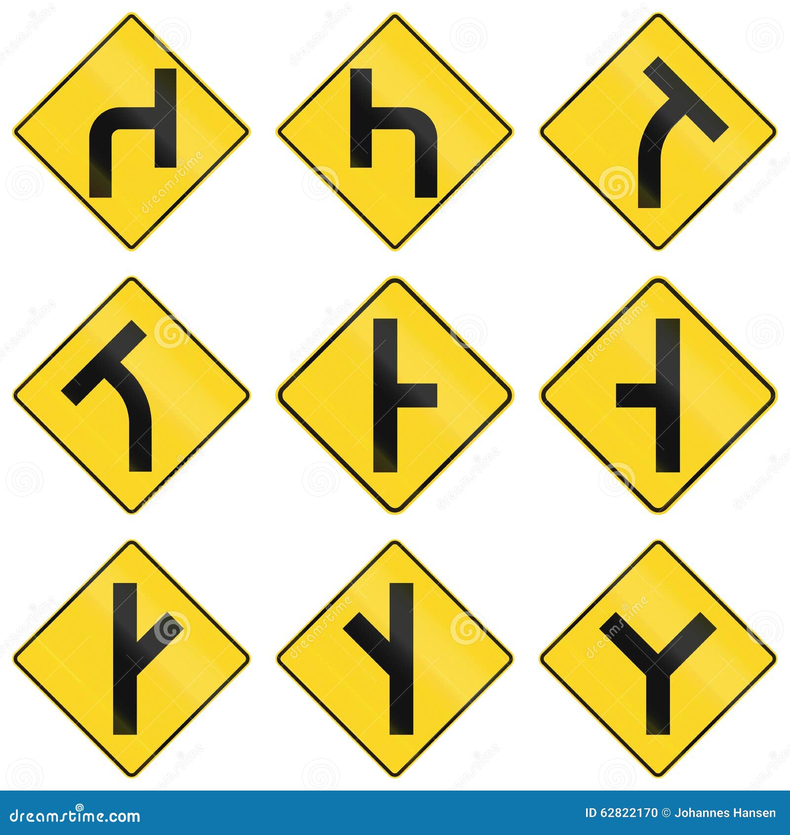 Warning Signs in Quebec - Canada Stock Illustration - Illustration of ...