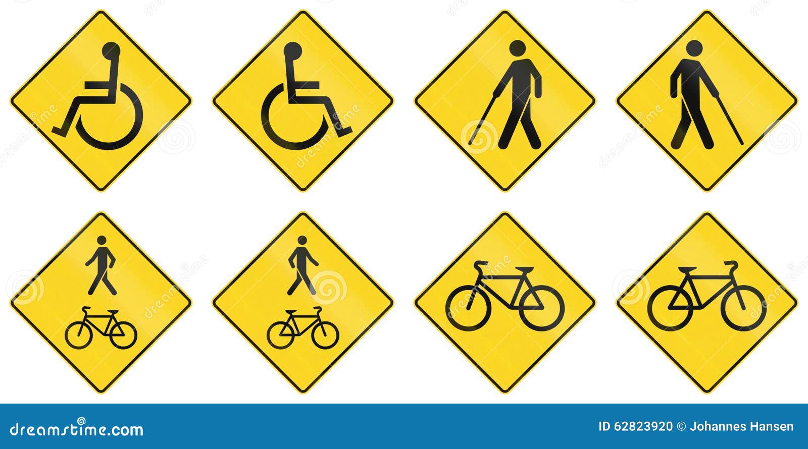 Warning Signs in Quebec - Canada Stock Illustration - Illustration of ...