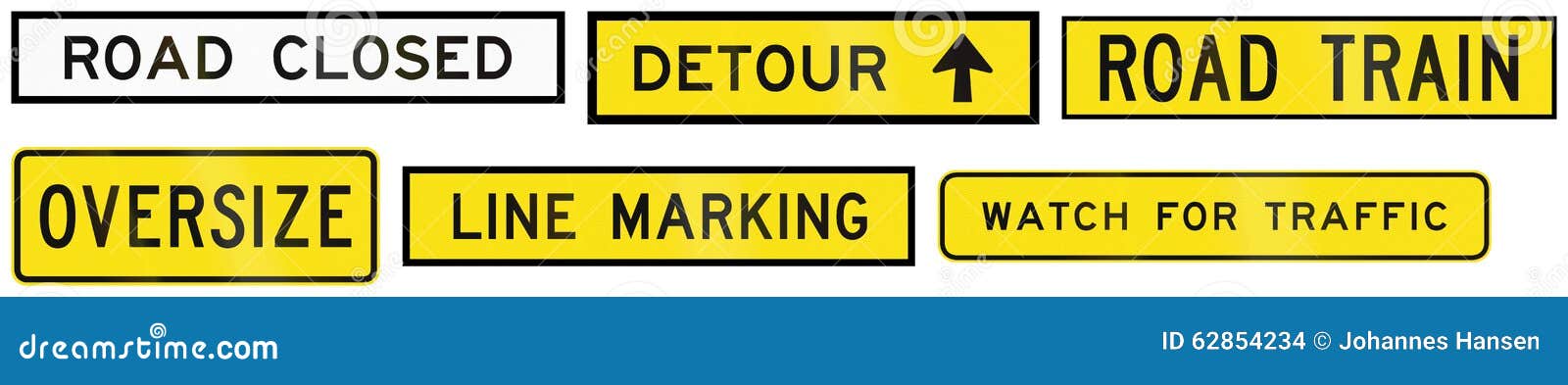 Warning Signs In Queensland - Australia Stock Illustration - Image ...