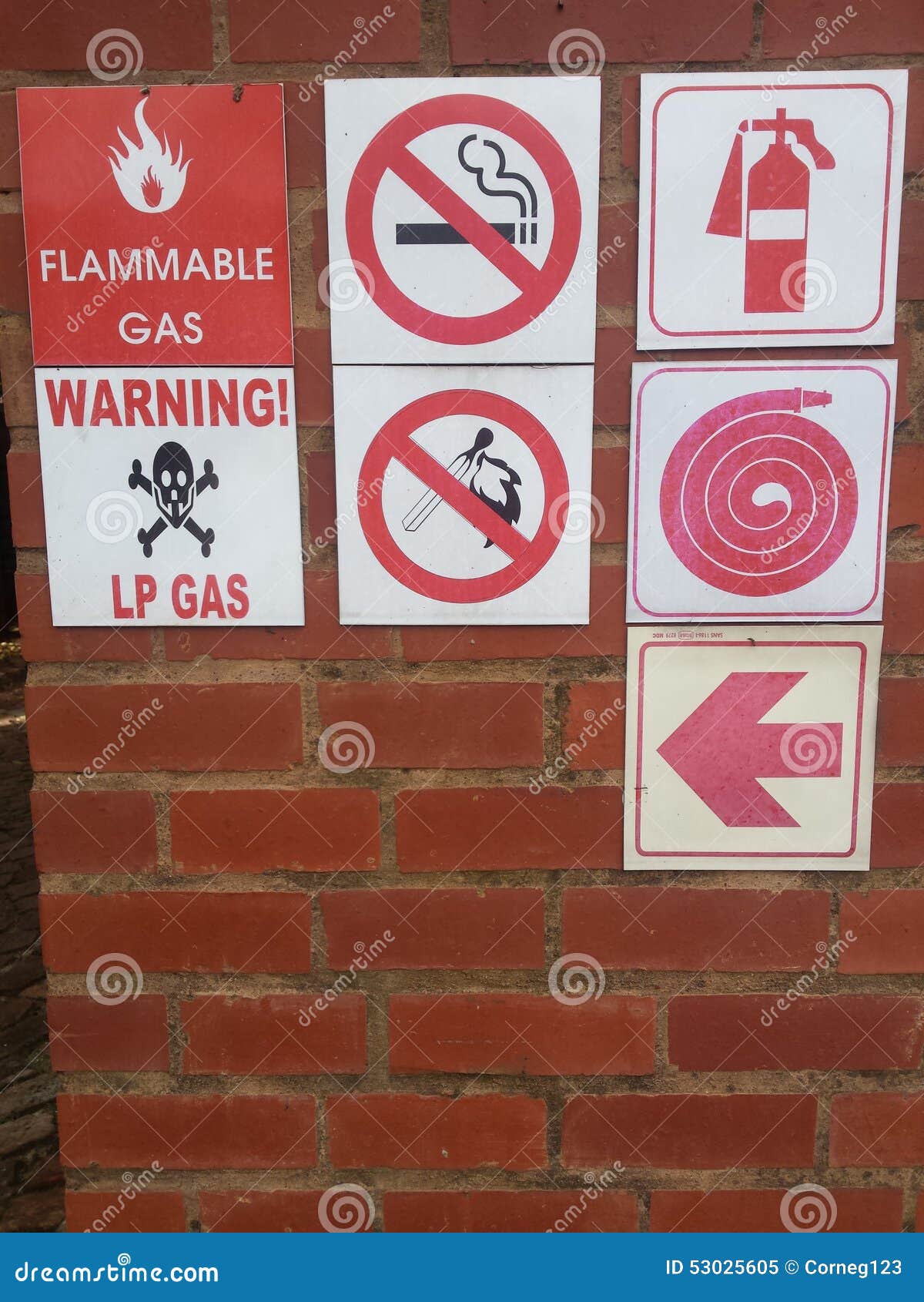 Warning signs stock image. Image of signs, wall, danger - 53025605